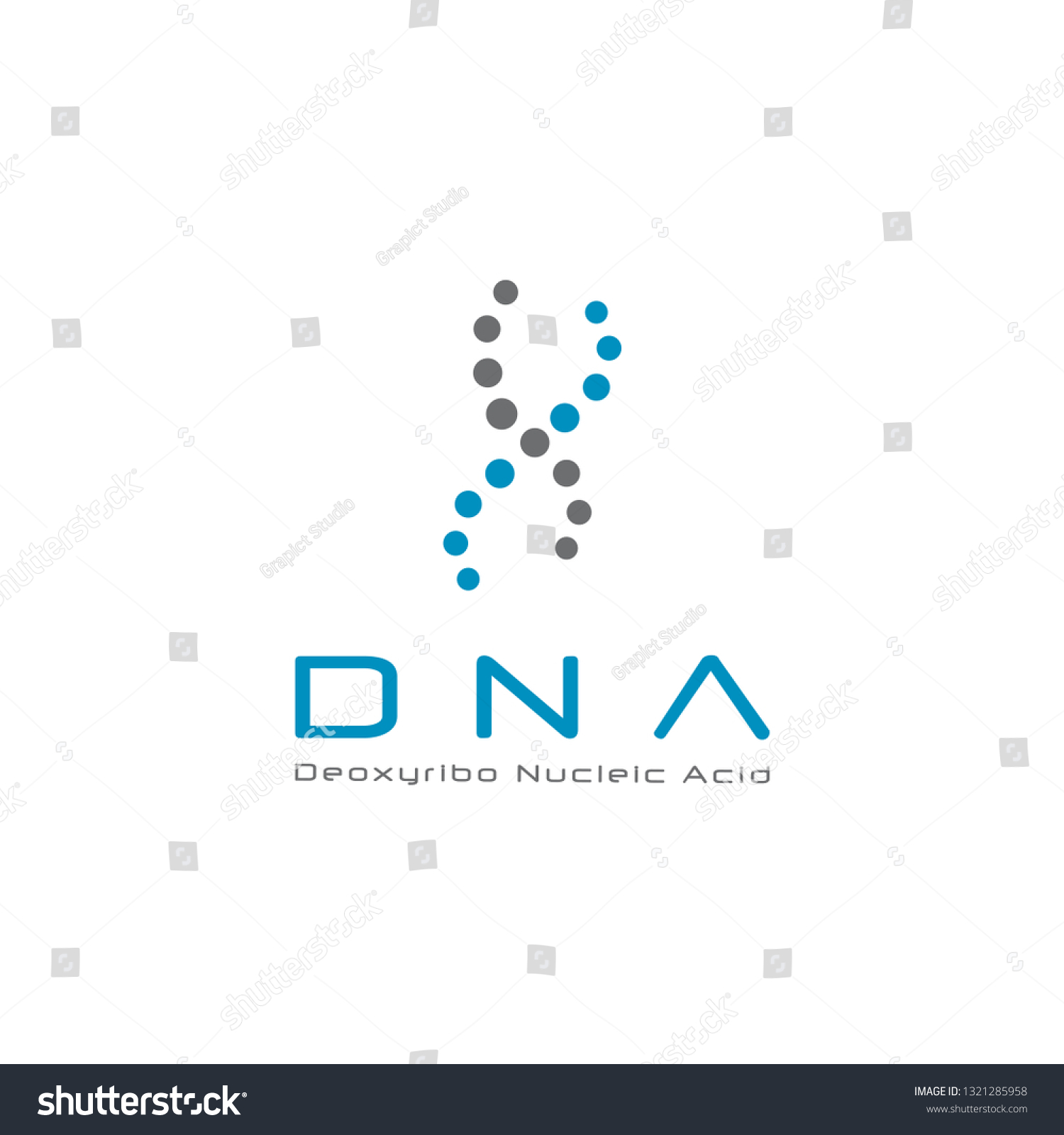 Abstract Dna Logo Design Stock Vector (Royalty Free) 1321285958