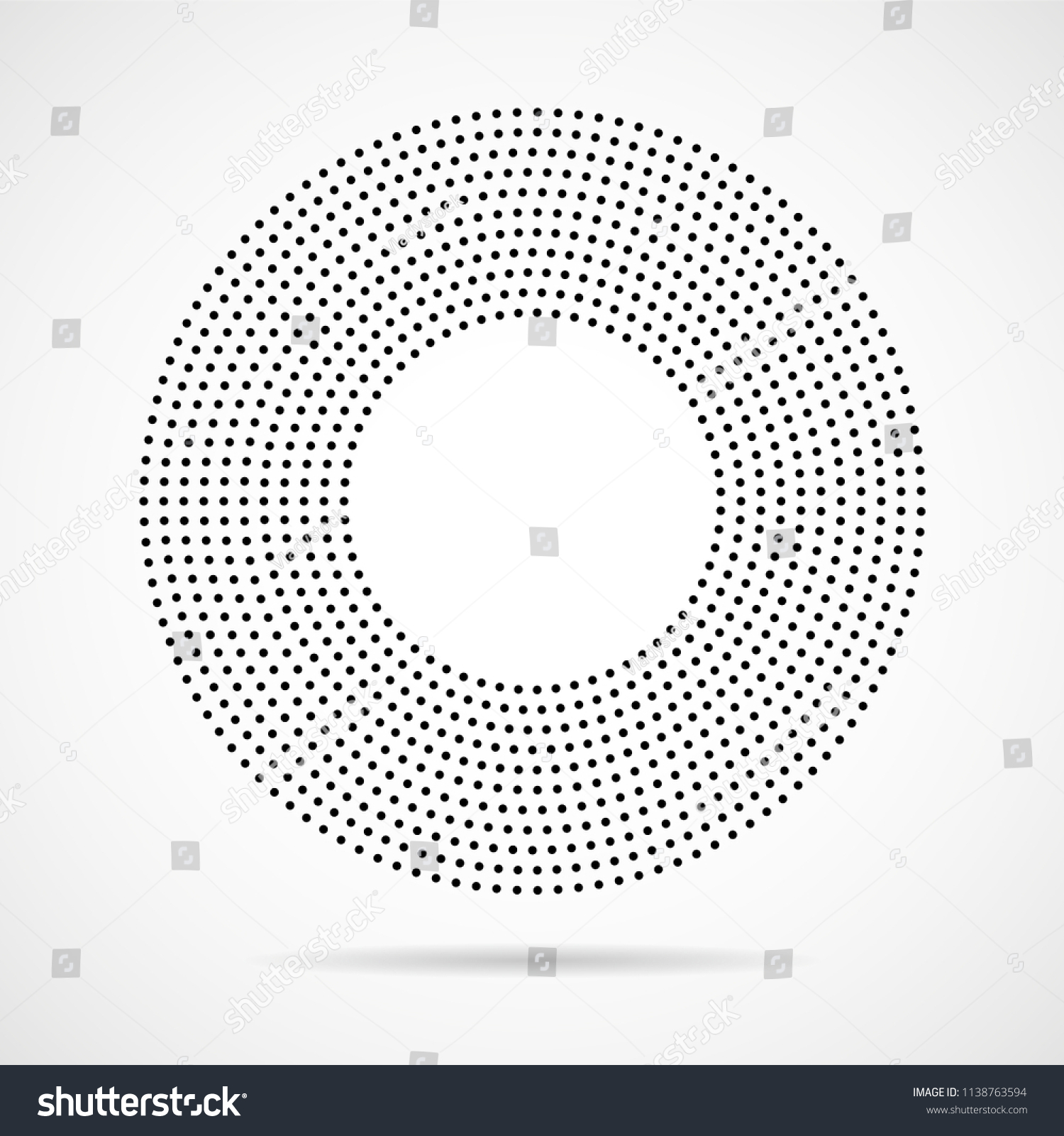 Abstract Dotted Circles Dots Circular Form Stock Vector (Royalty Free ...