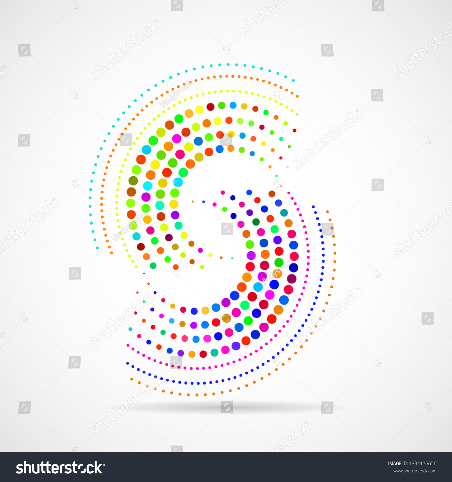 Abstract Dotted Circles Dots Circular Form Stock Vector (Royalty Free ...