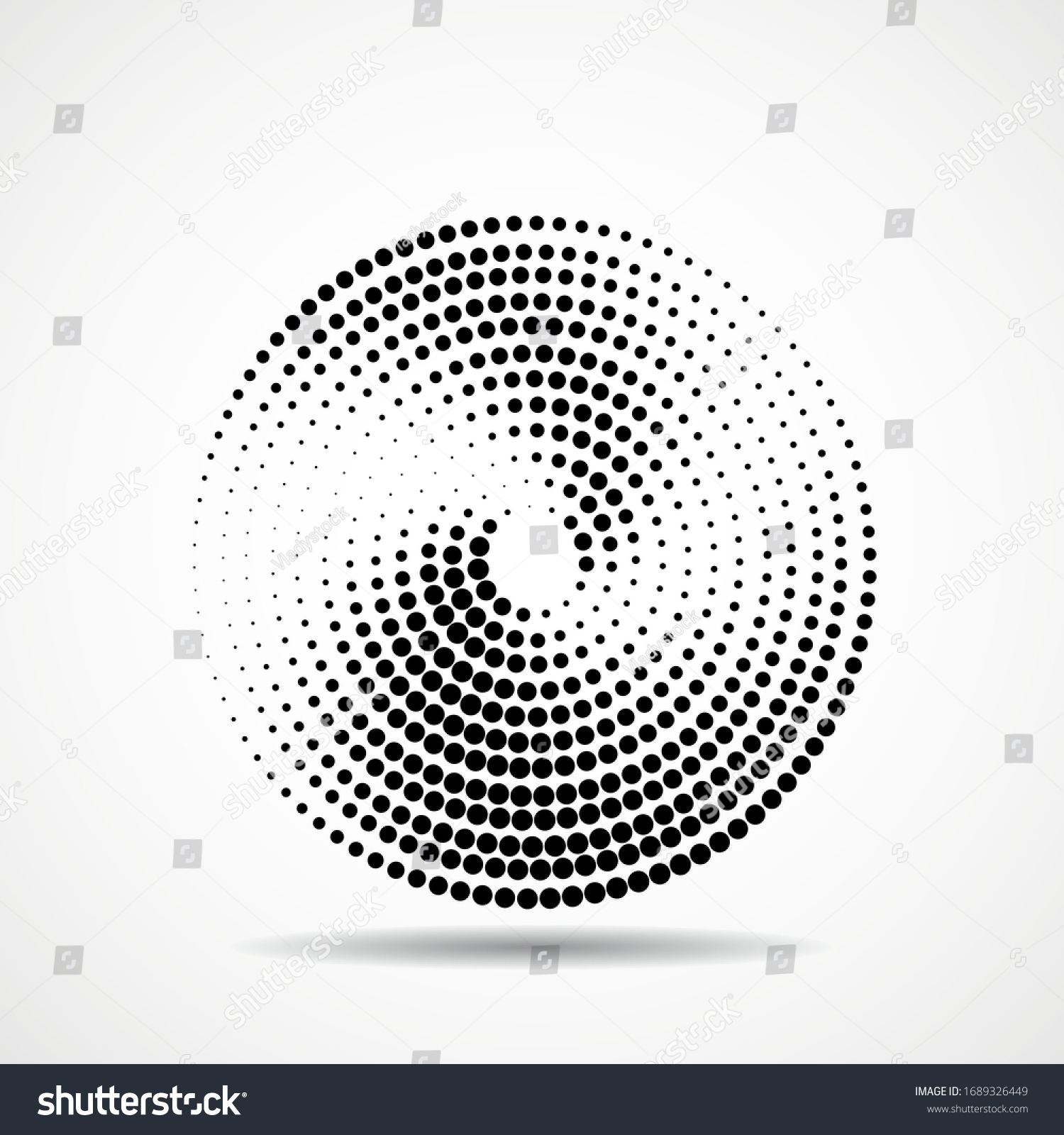 Abstract Dotted Circles Dots Circular Form Stock Vector (Royalty Free ...