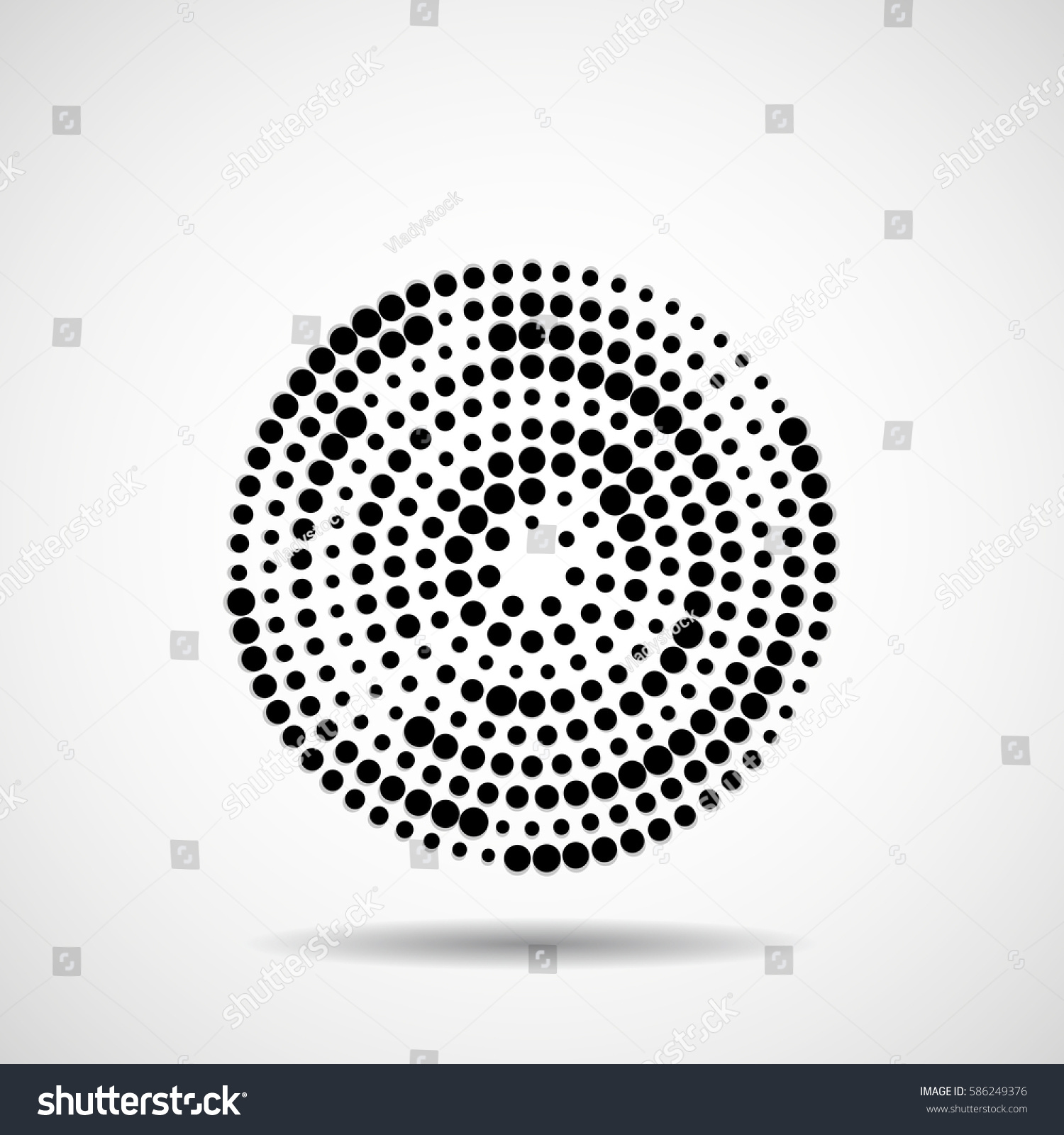 Abstract Dotted Circles Dots Circular Form Stock Vector (Royalty Free ...