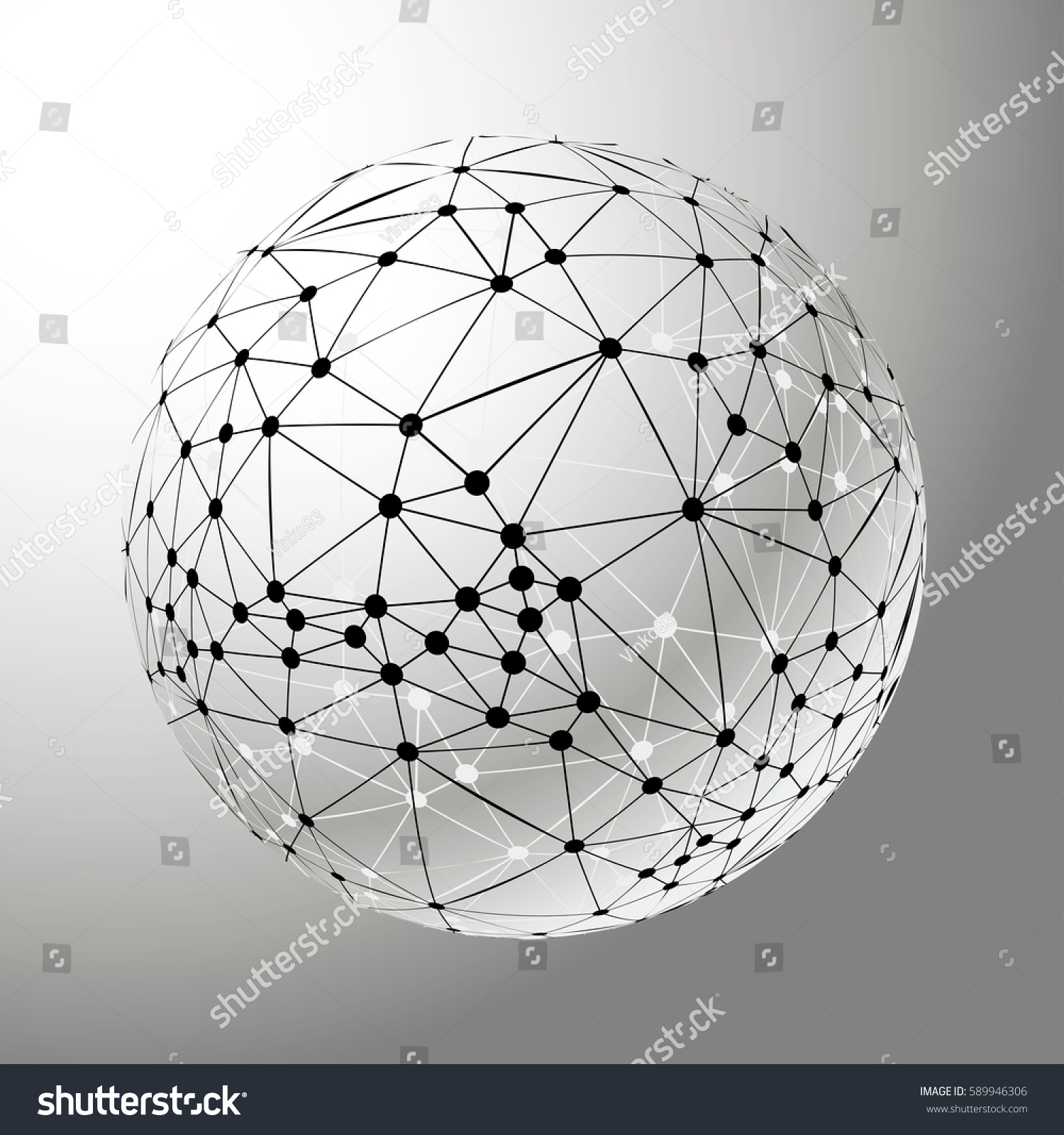Abstract Dotted Sphere Vector Illustration Stock Vector (Royalty Free ...