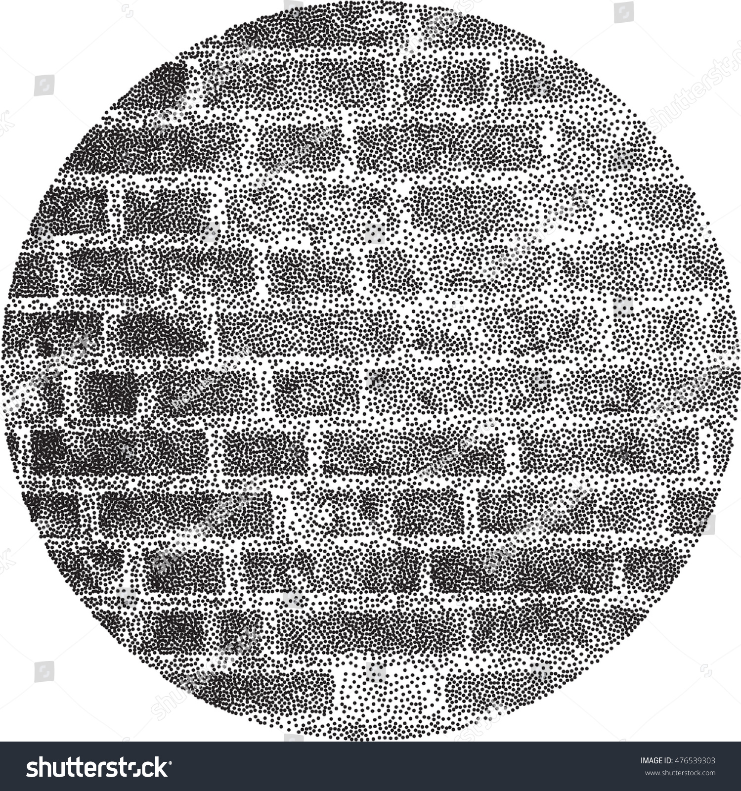 Abstract Dotted Texture Circle Bricks Vector Stock Vector (Royalty Free ...