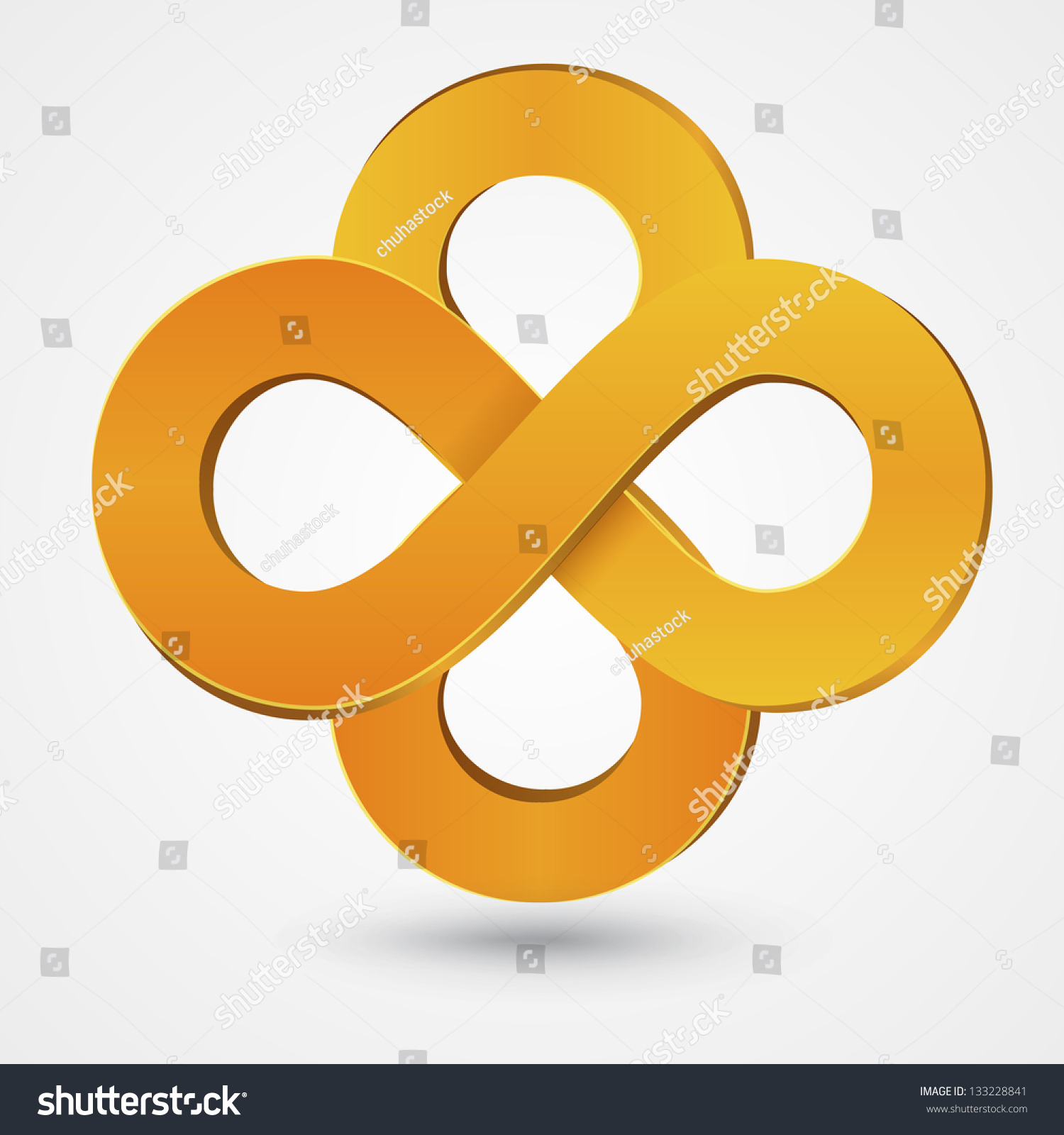 Abstract Double Infinity Orange Sign Stock Vector 133228841 - Shutterstock