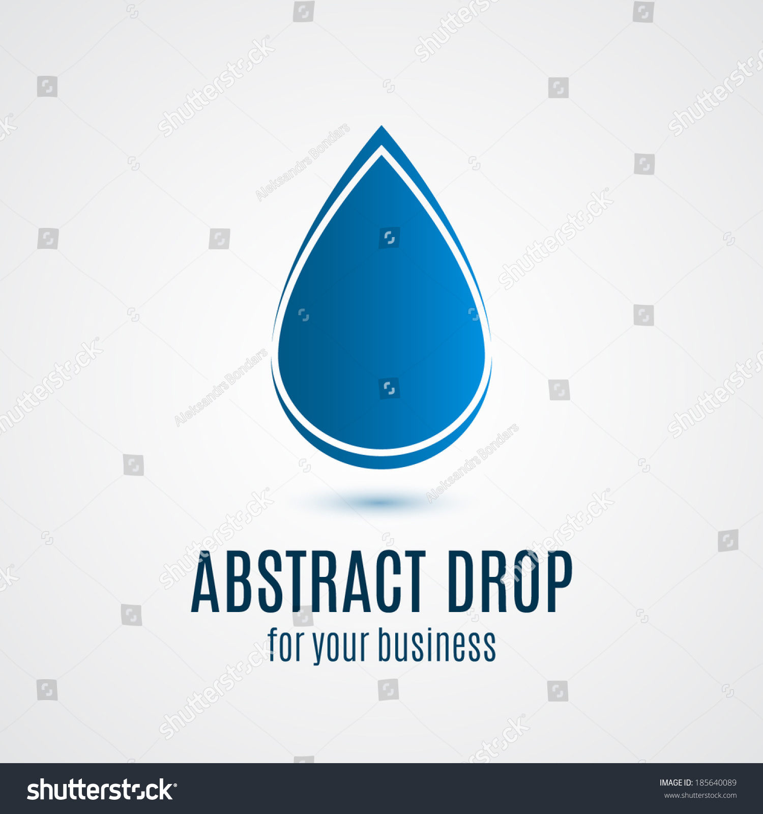 Abstract Drop Icon Vector Illustration Stock Vector 185640089 ...