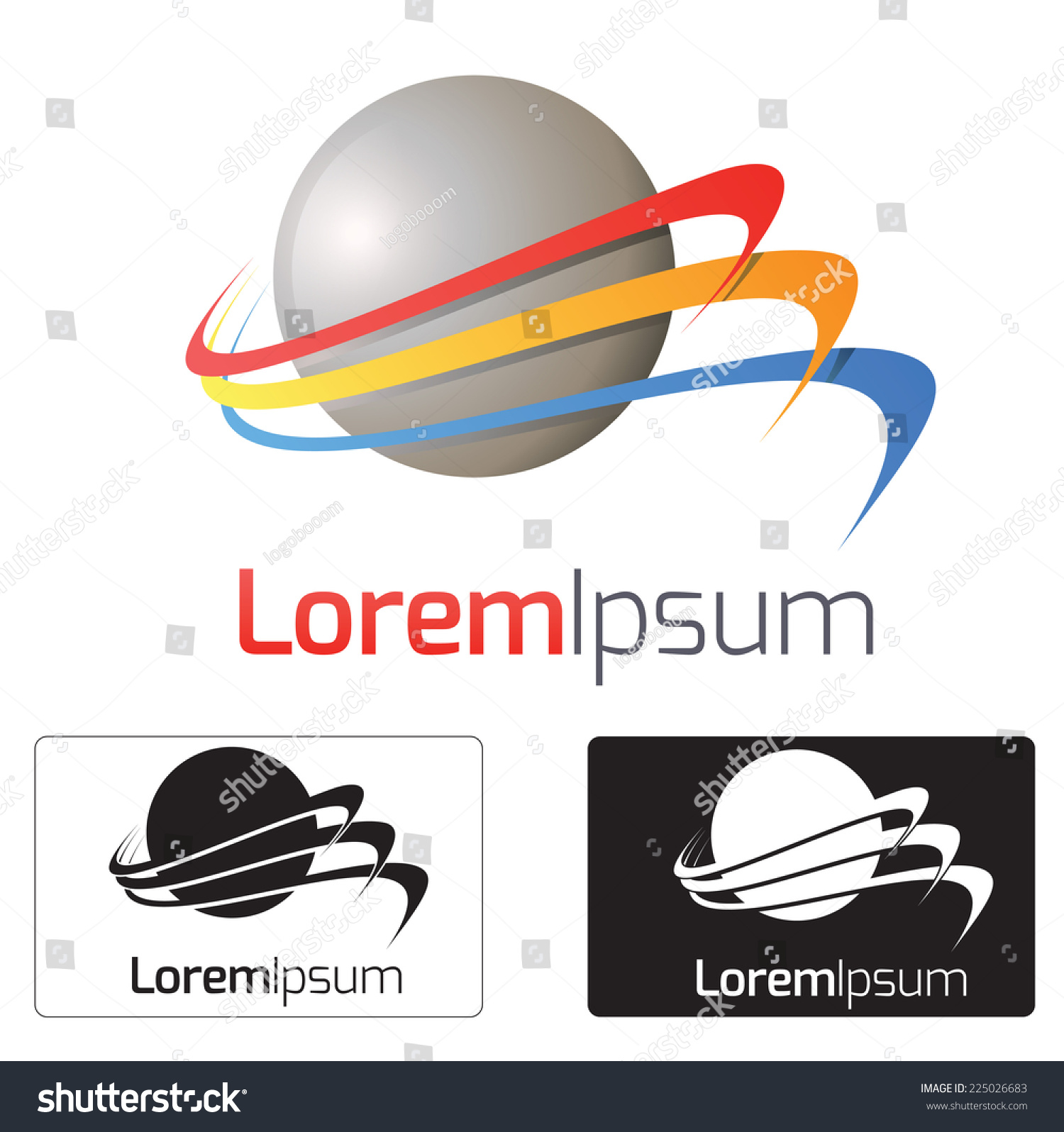 Abstract Dynamic Generic Logo Concept Illustration Stock Vector ...