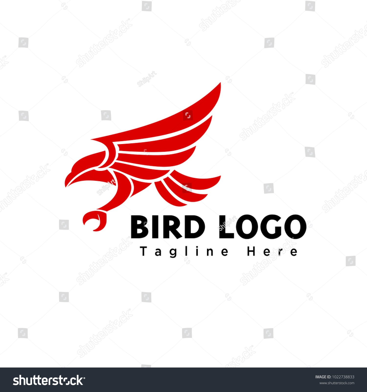 Abstract Eagle Bird Fly Catch Logo Stock Vector (Royalty Free ...