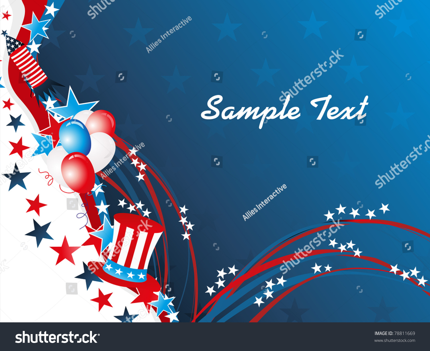Abstract Elegant Concept Background 4th July Stock Vector (Royalty Free ...