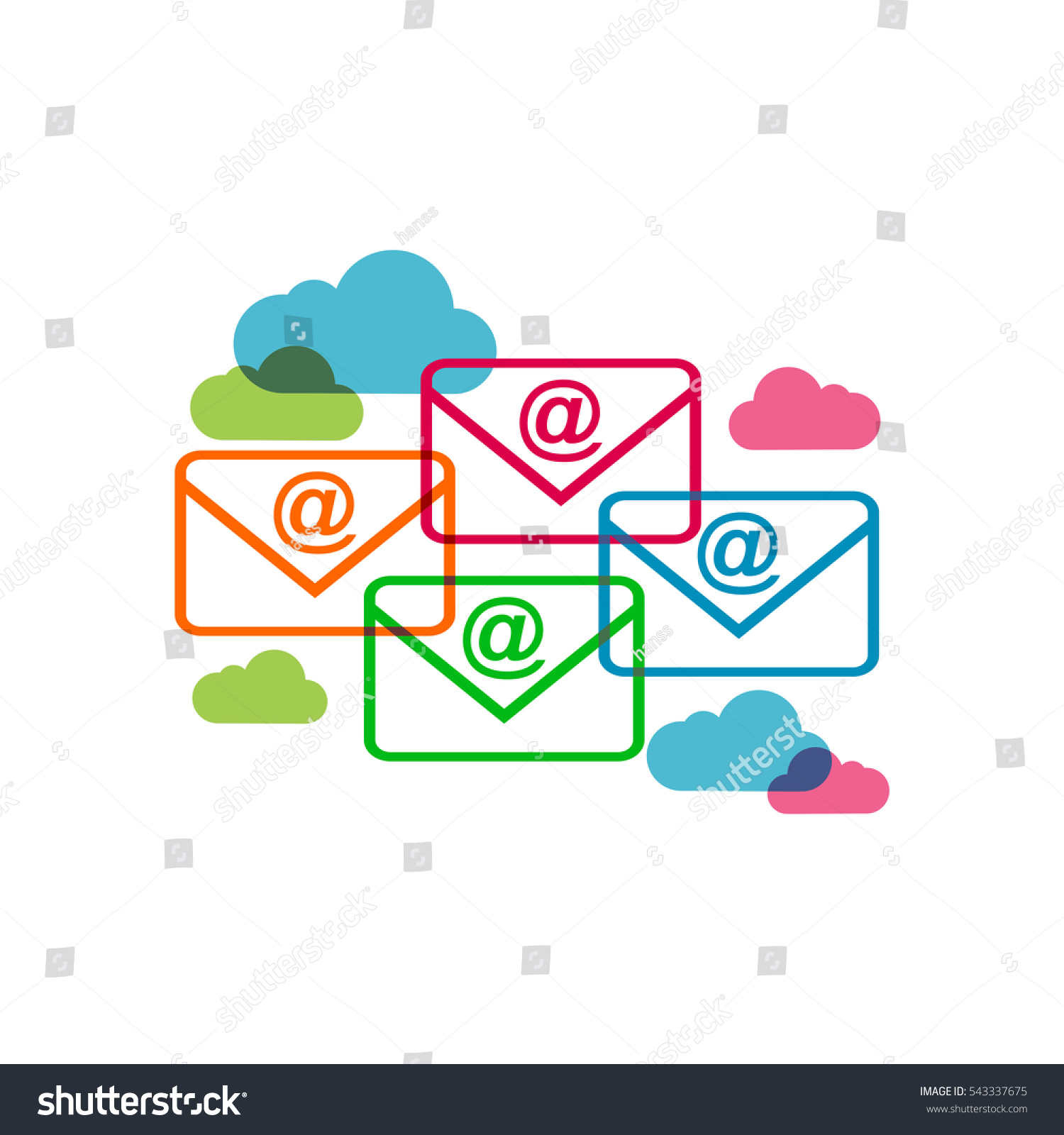 Abstract Email Symbol Email Icon Stock Vector (Royalty Free) 543337675 ...