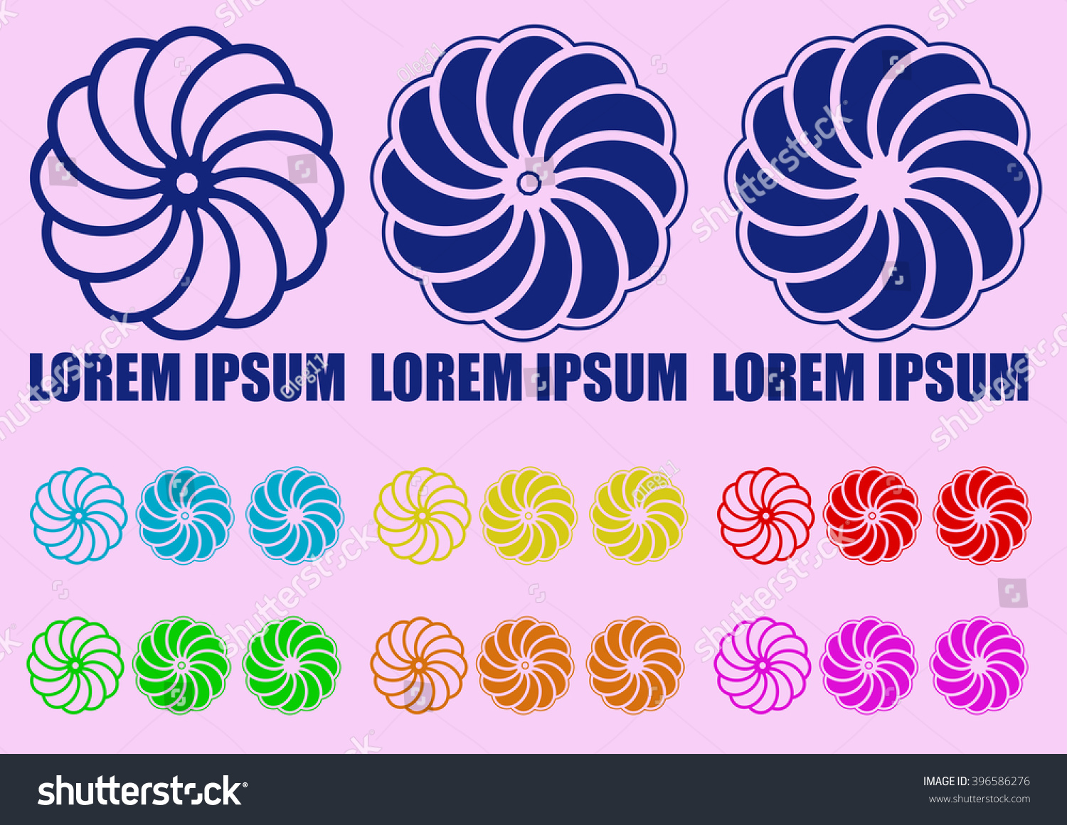 Abstract Emblem Design Concept Logo Logotype Stock Vector (Royalty Free ...