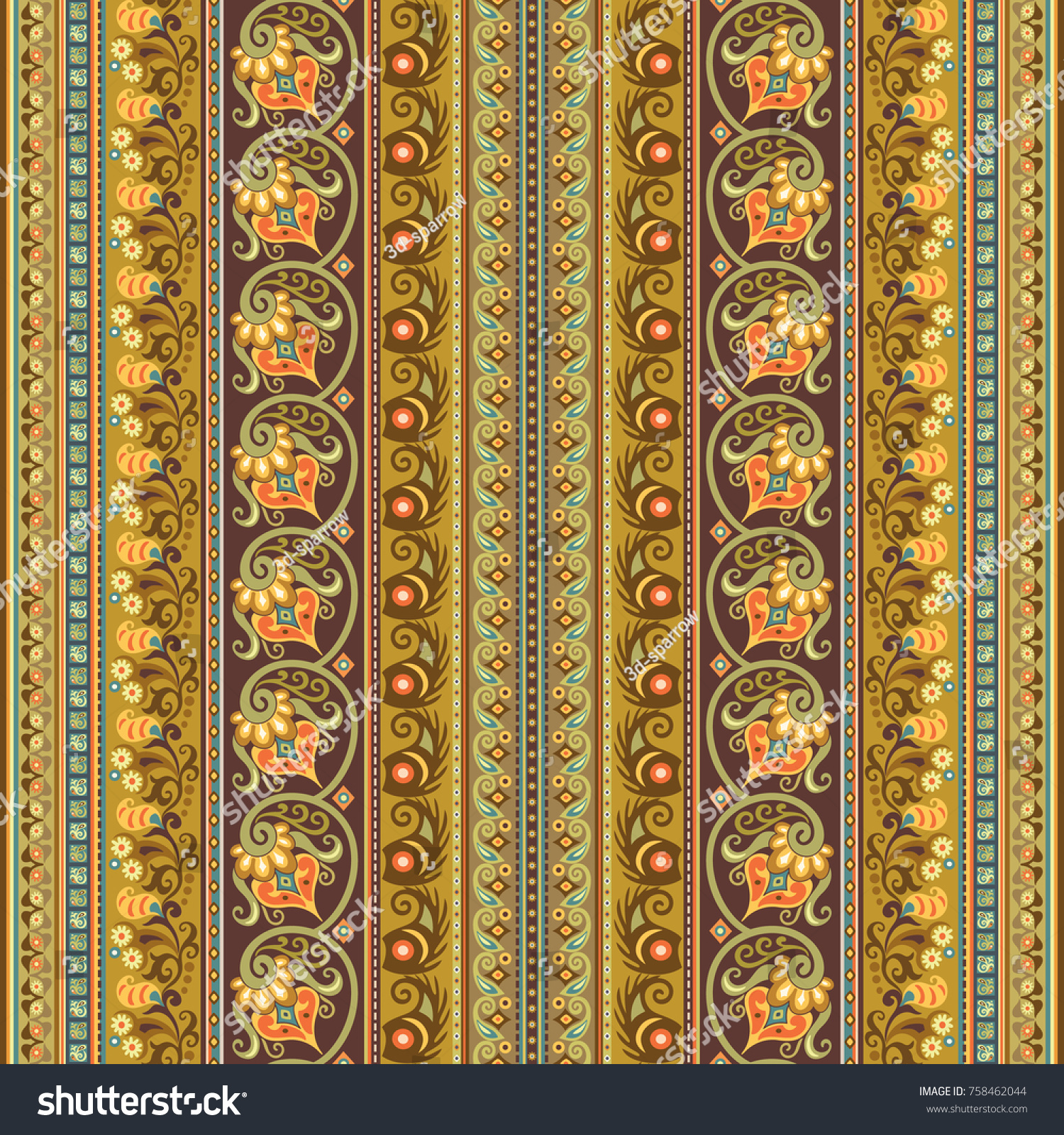 Abstract Ethnic Strip Ornamental Vector Background Stock Vector ...