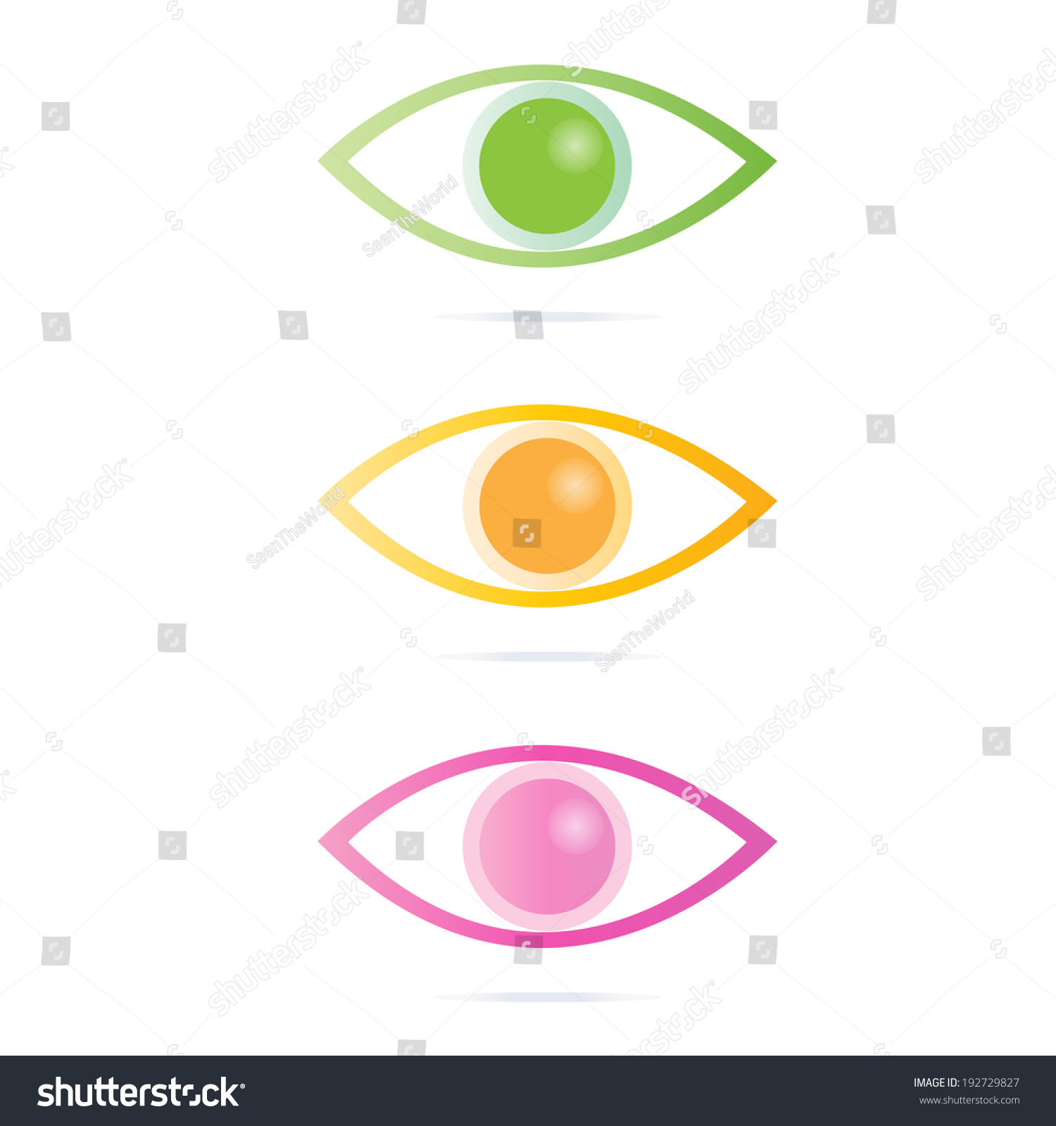 Abstract Eye Vision Icon Vector Illustrator Stock Vector (Royalty Free ...