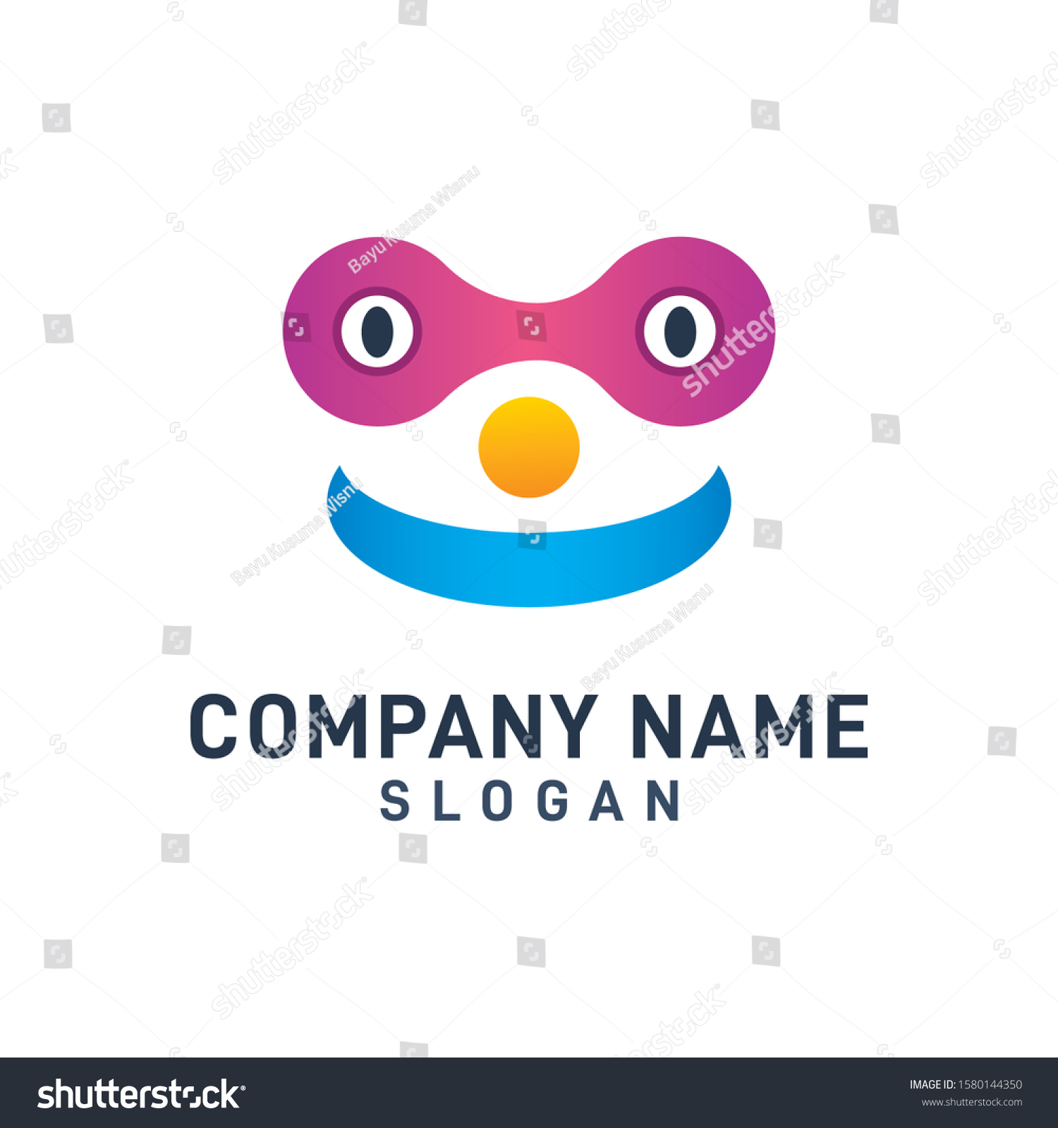 Abstract Face Logo Design Vector Stock Vector (Royalty Free) 1580144350