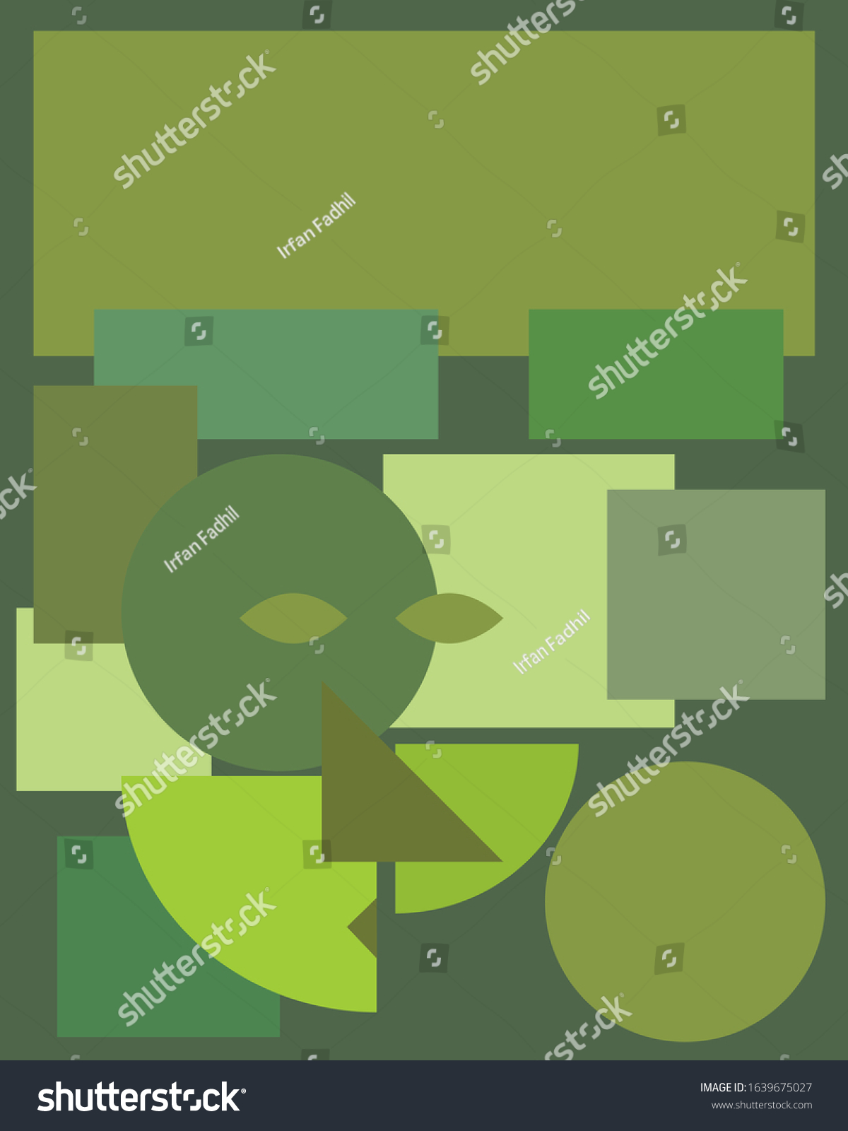 Abstract Face Shape Poster Template Stock Vector (Royalty Free) 1639675027