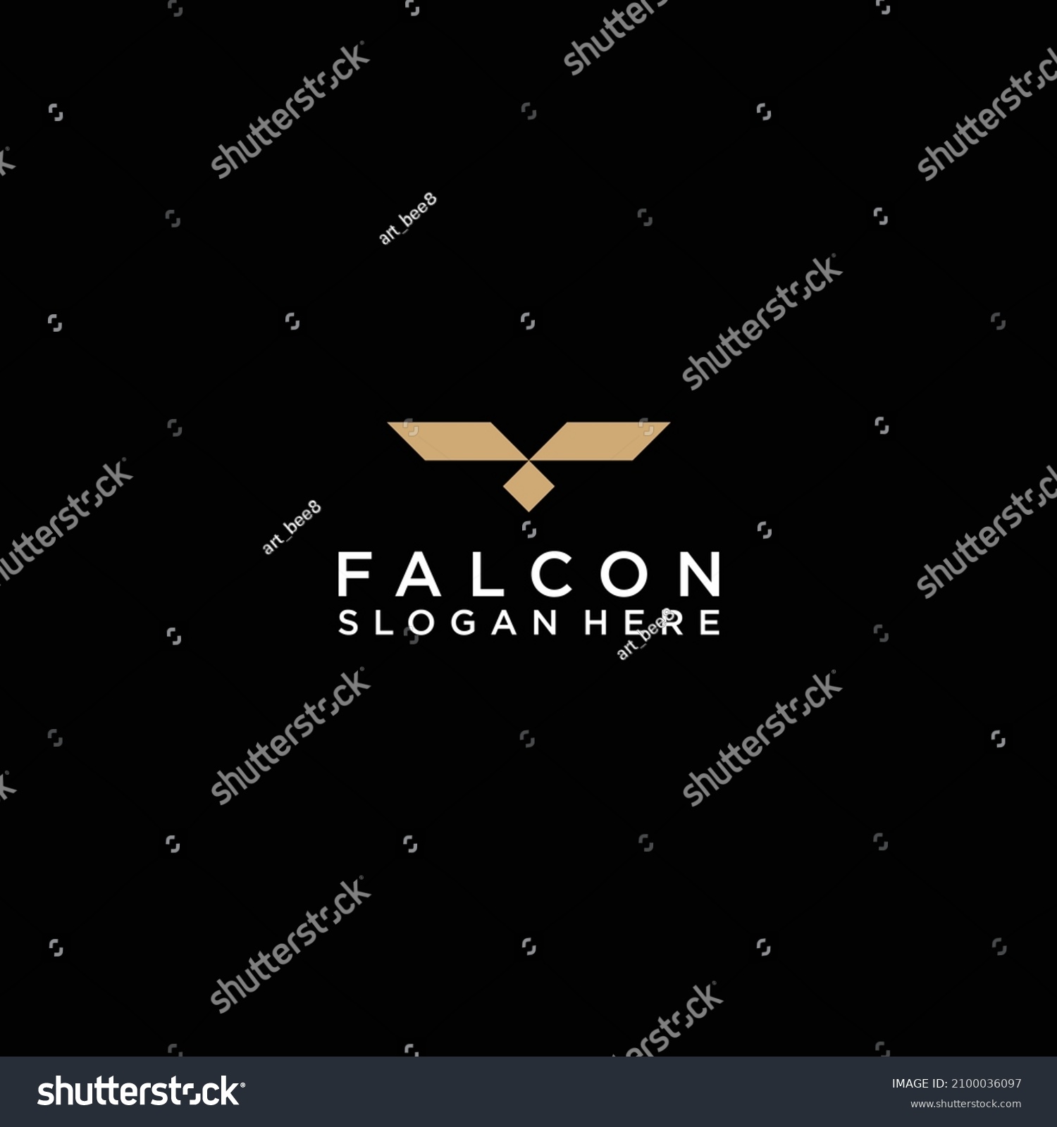 Abstract Falcon Logo Design Template Stock Vector (Royalty Free) 2100036097
