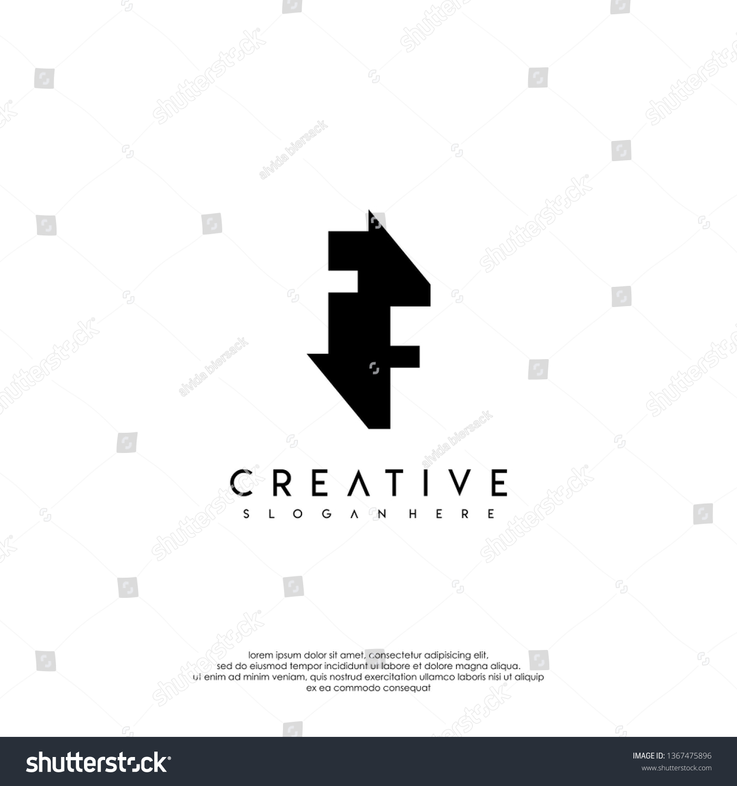 Abstract Ff Logo Letter Monogram Shadow: vector de stock (libre de ...