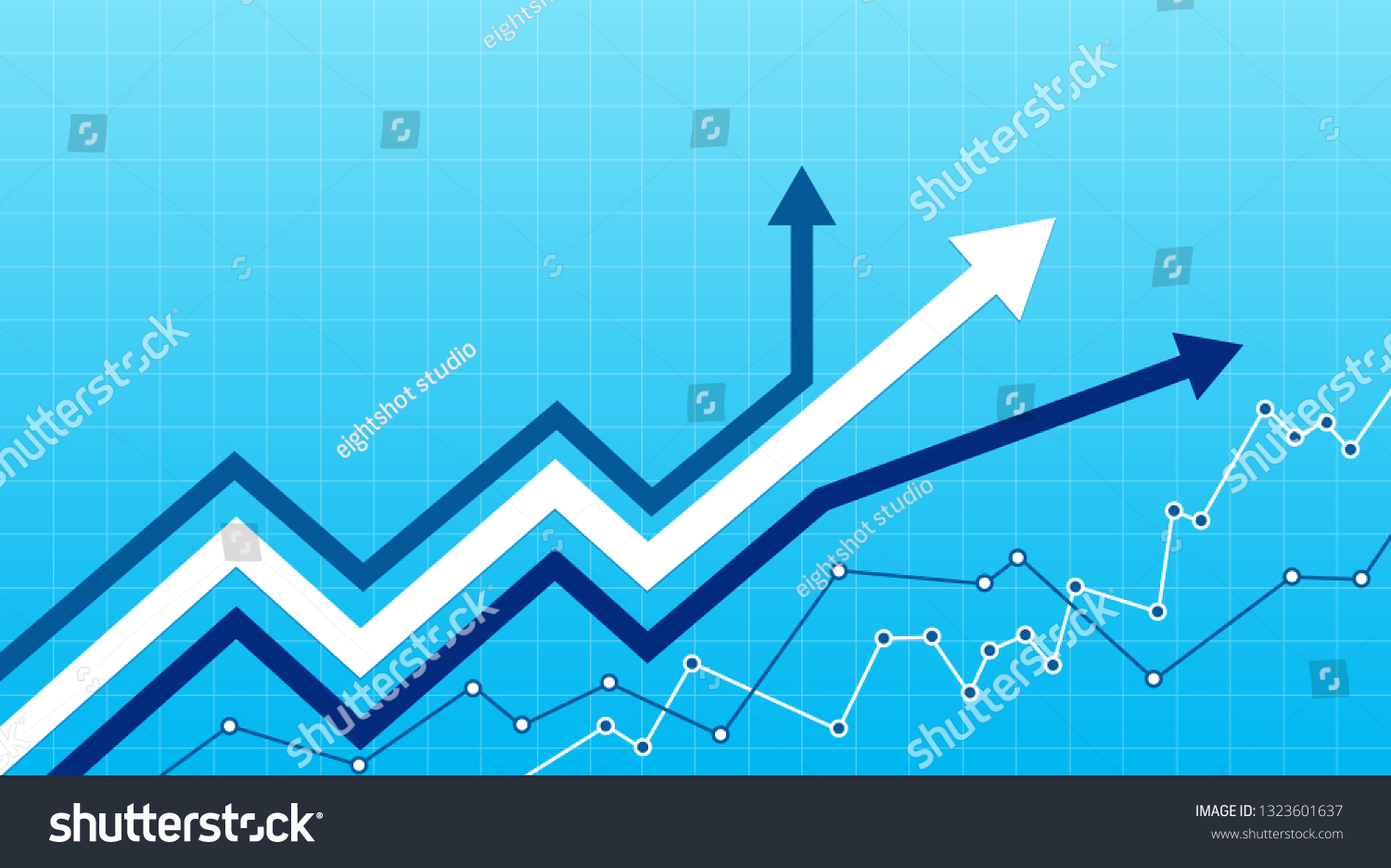 Abstract Financial Chart Arrows Going Stock Vector (Royalty Free ...