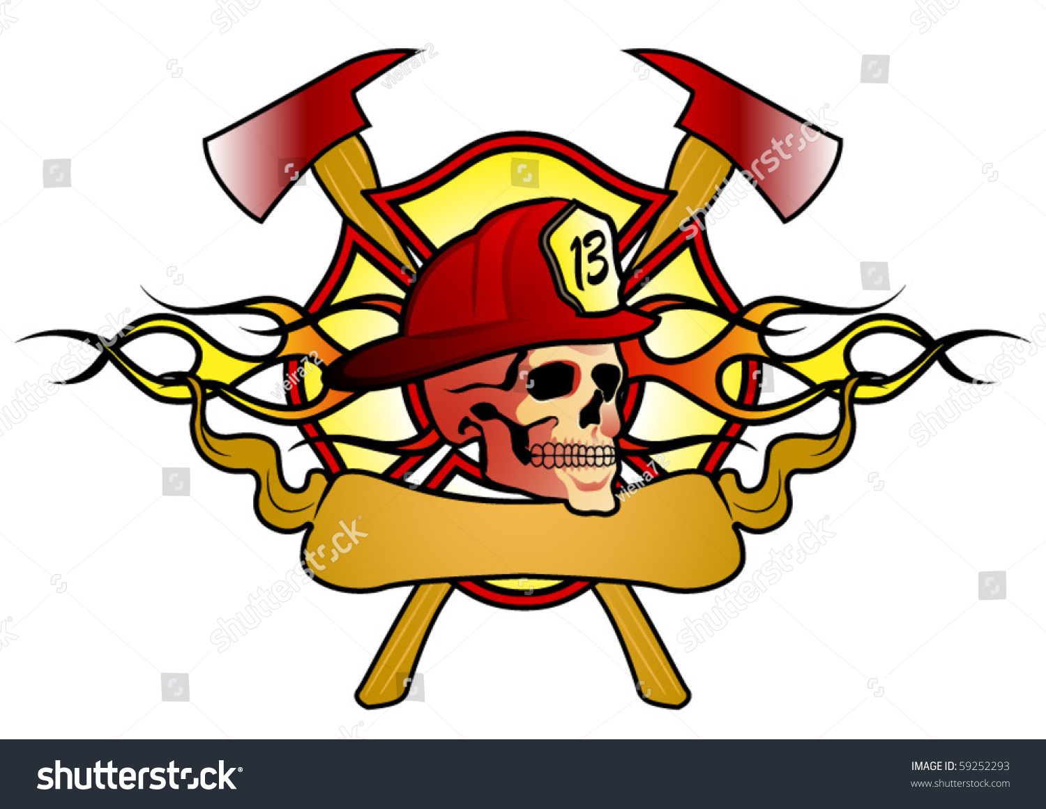Abstract Fire Fighter Design Stock Vector (Royalty Free) 59252293