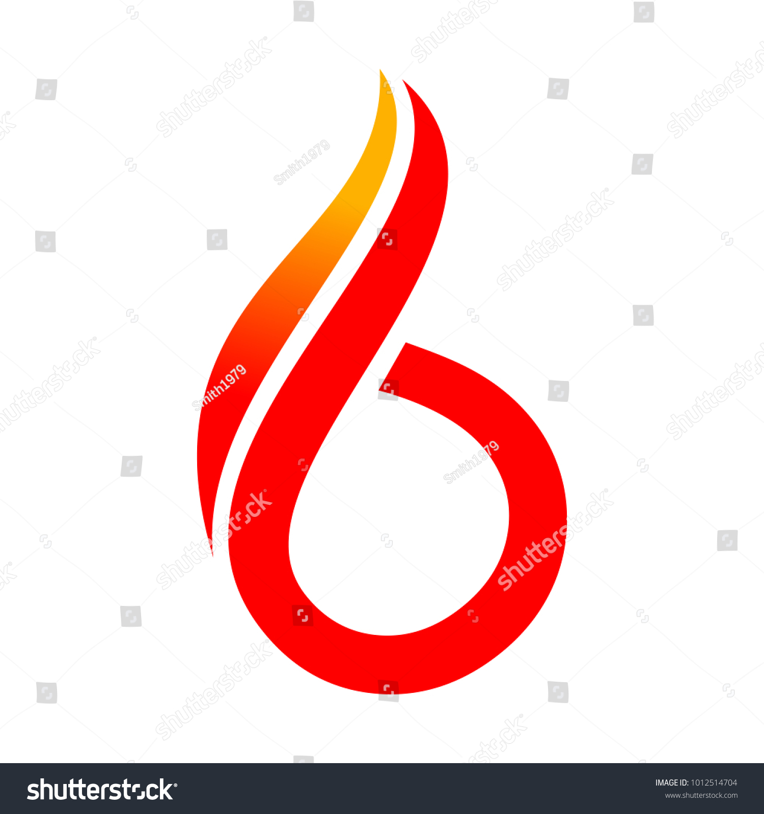 Abstract 6 Fire Symbol Logo Vector Stock Vector (Royalty Free ...