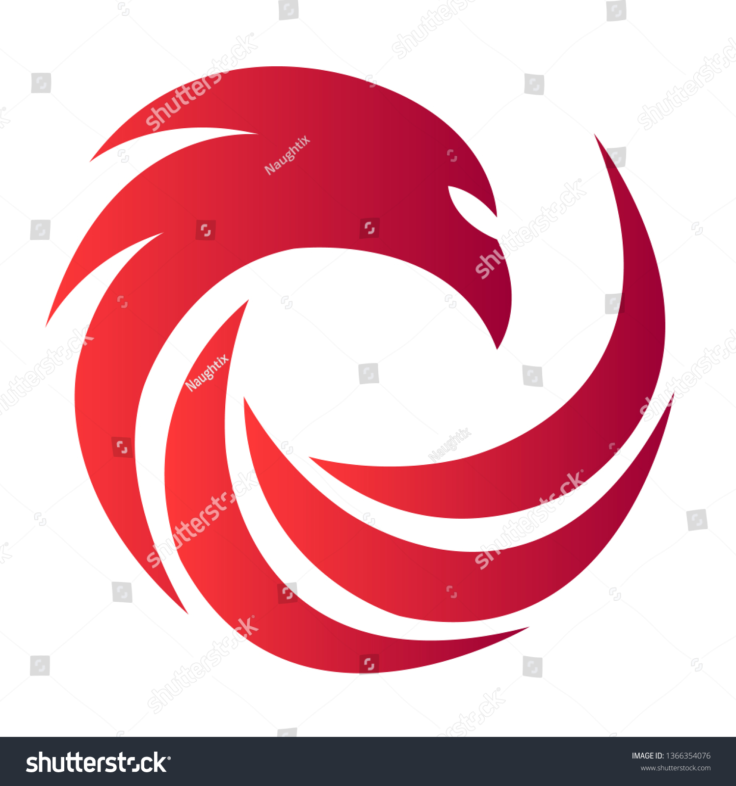 Abstract Firebird Logo Stock Vector (Royalty Free) 1366354076 ...