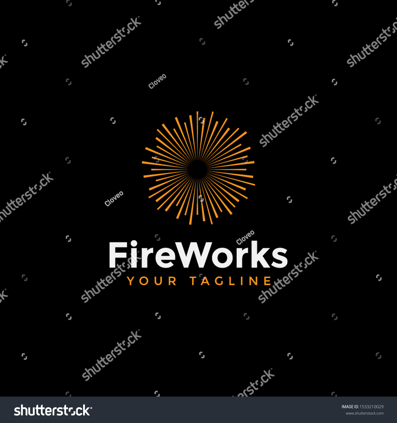 Abstract Fireworks Logo Design Template Stock Vector (Royalty Free ...