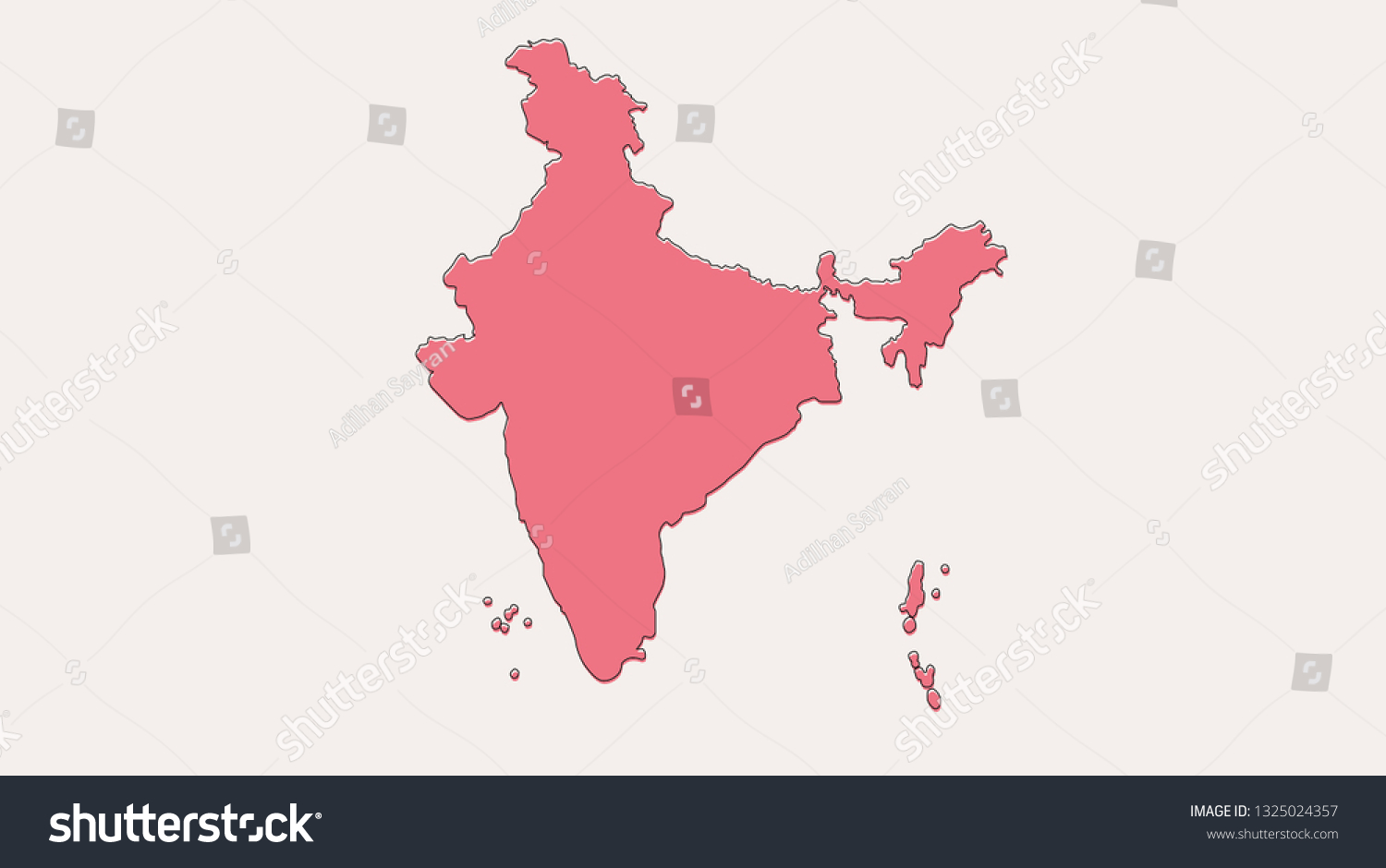 Abstract Flat Colorful India Map Stock Vector (Royalty Free) 1325024357 ...