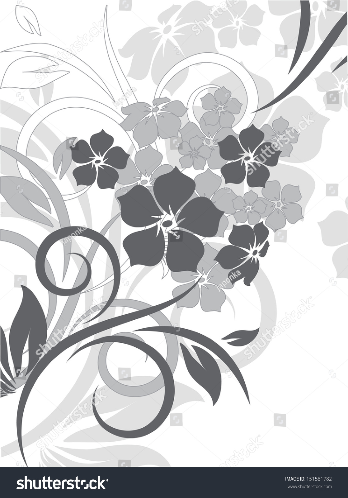 Abstract Floral Background Design Stock Vector (Royalty Free) 151581782 ...