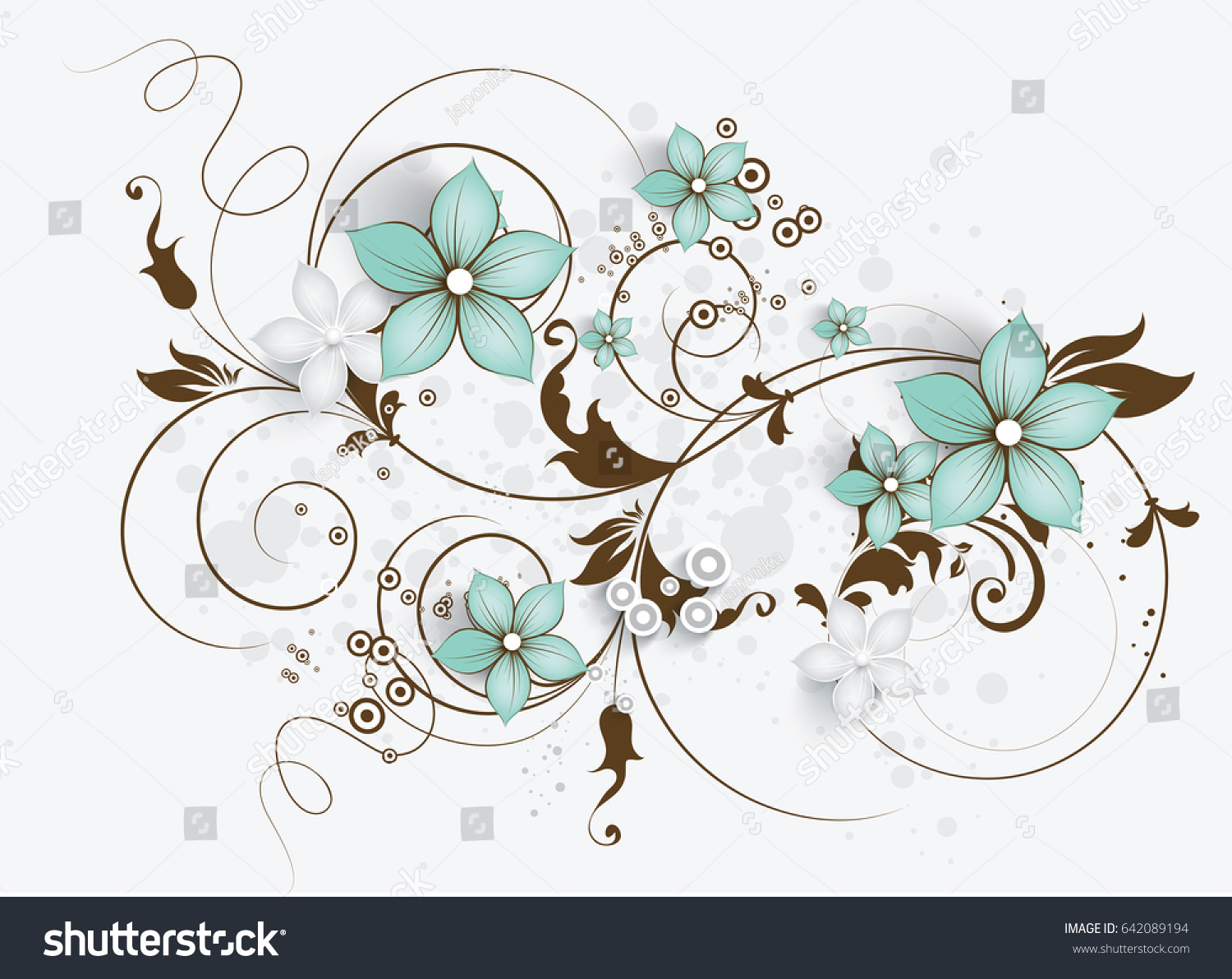 Abstract Floral Background Design Stock Vector (Royalty Free) 642089194
