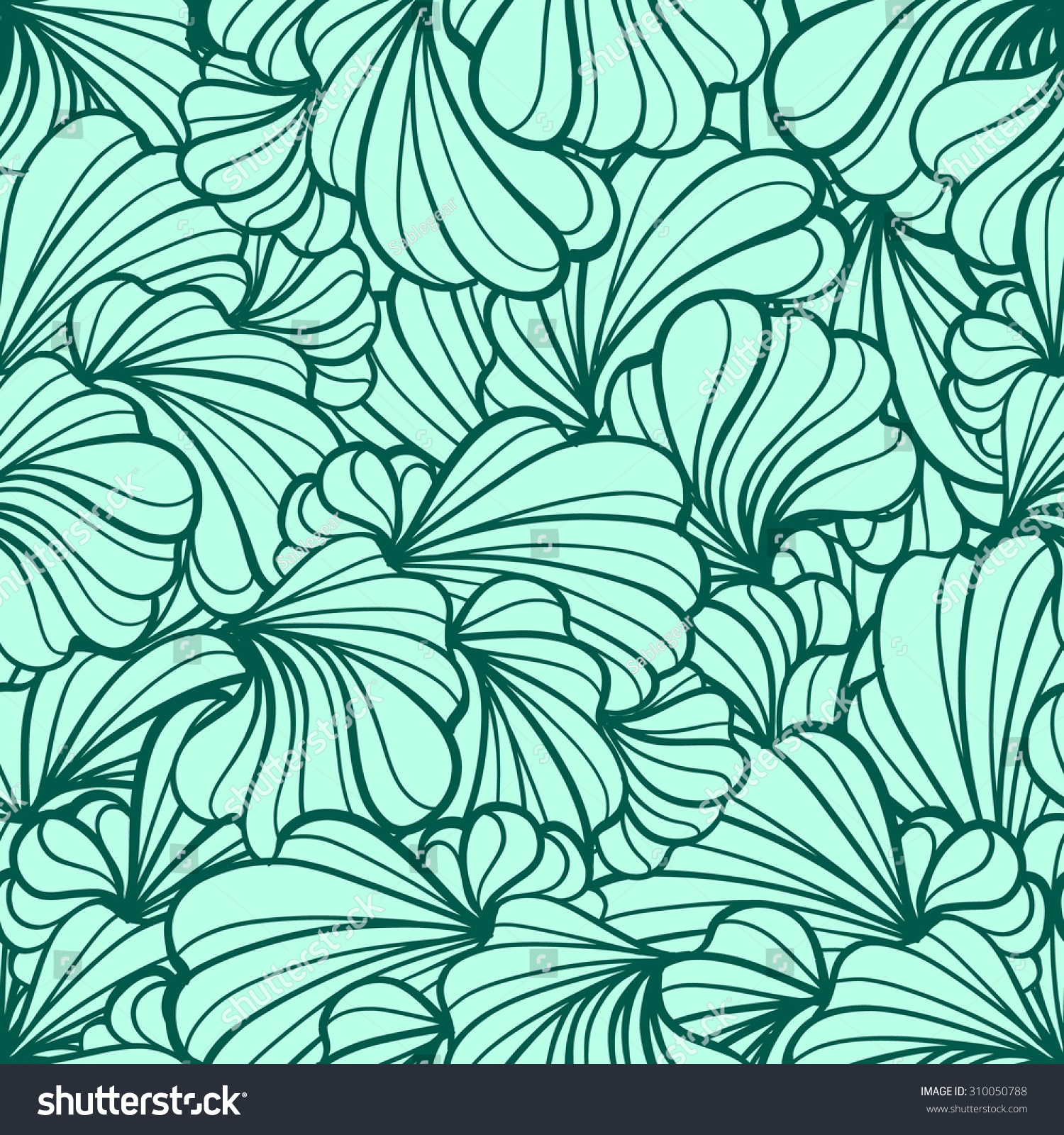 Abstract Floral Shapes Vector Seamless Pattern Stock Vector (Royalty ...