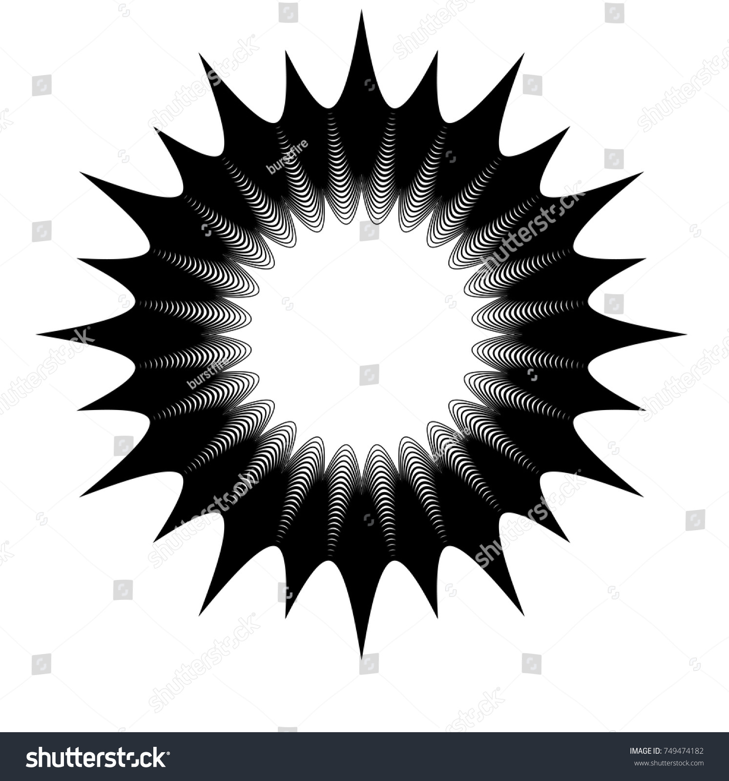Abstract Flower Head Design Vector Black Stock Vector (Royalty Free ...