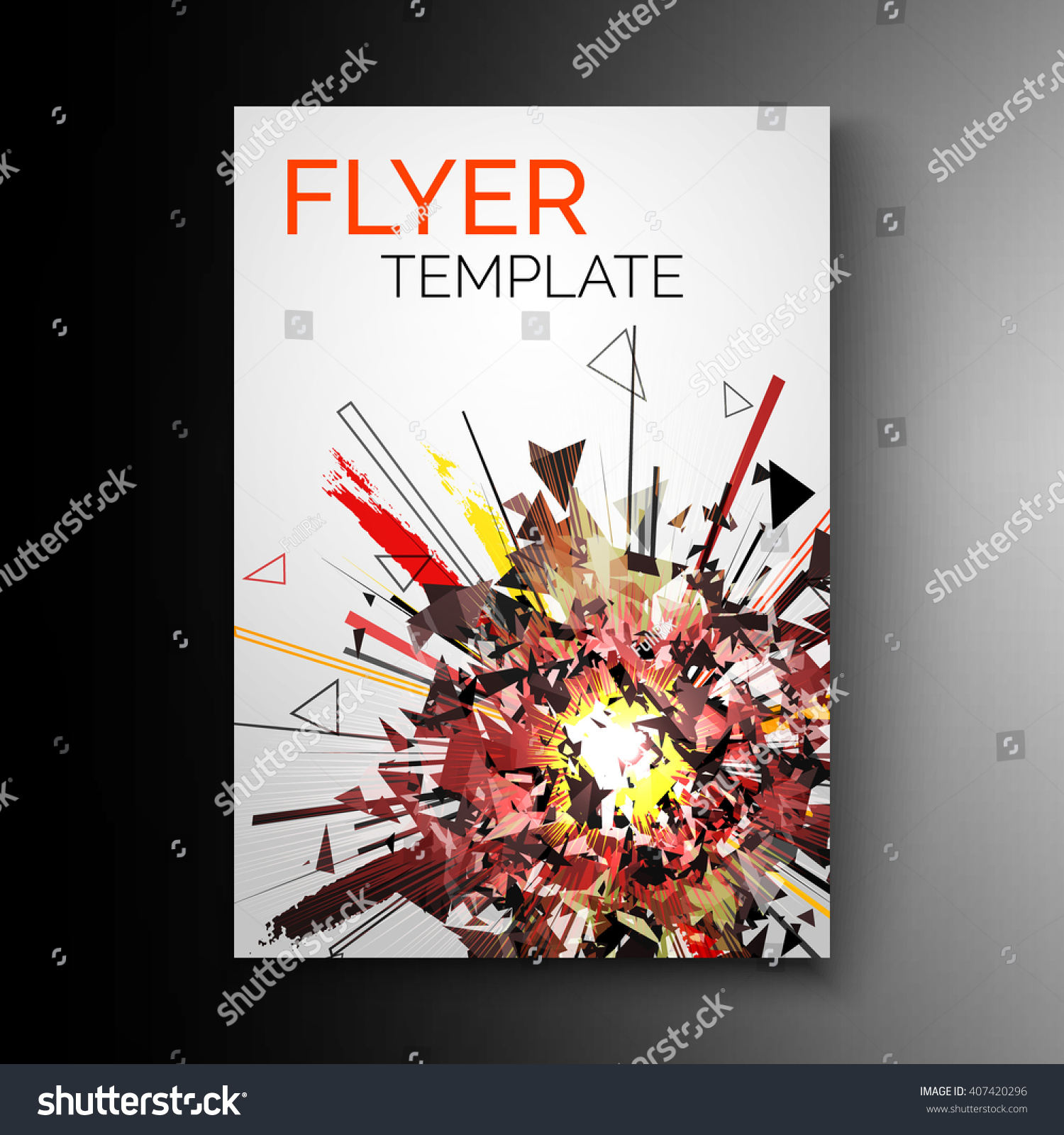 Abstract Flyer Design Particles Splash Explosion Stock Vector (Royalty ...
