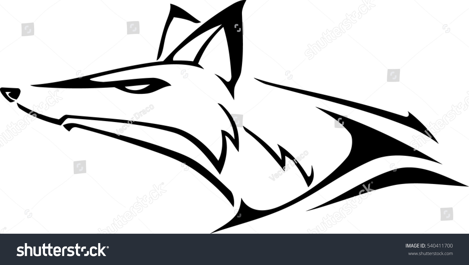 Abstract Fox Symbol Stock Vector (Royalty Free) 540411700