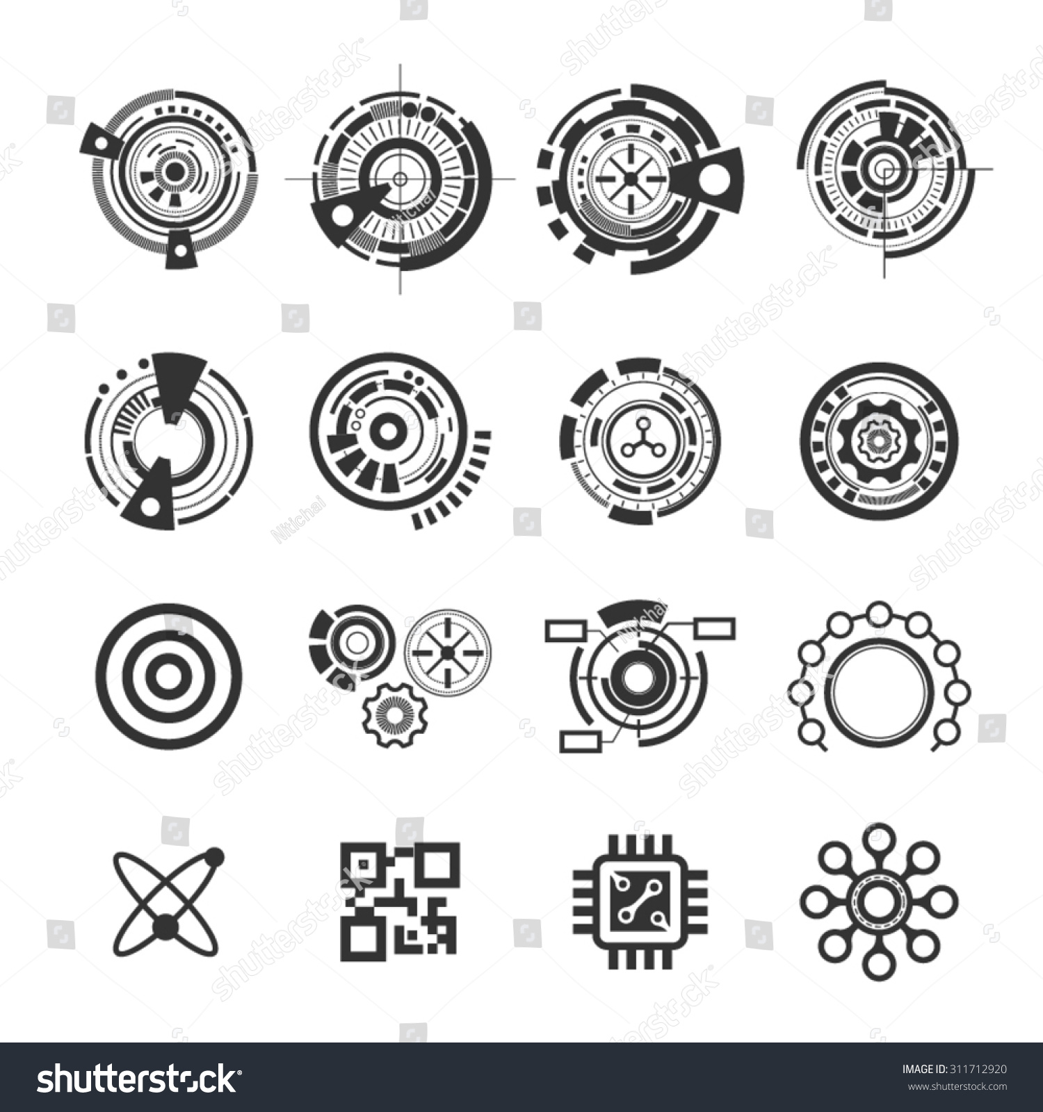 Abstract Future Iconsvector Stock Vector 311712920 - Shutterstock