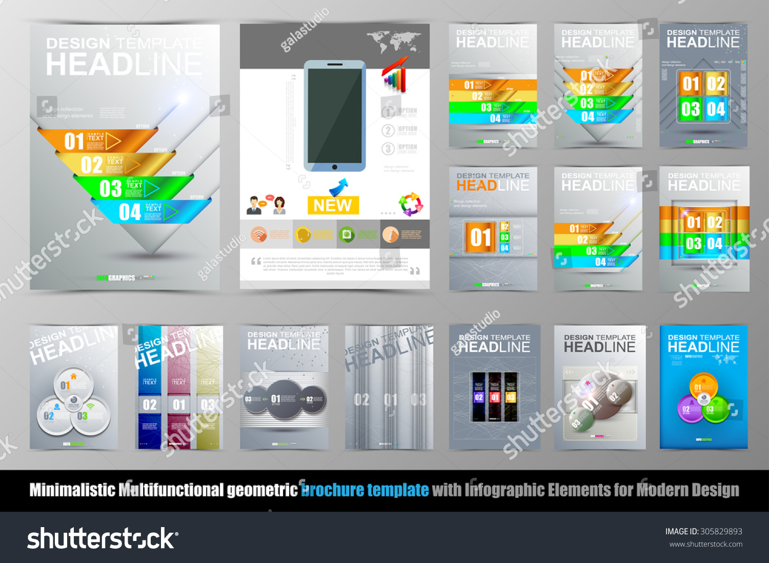 Abstract Geometric Brochure Template Map Flyer: Vector có sẵn (miễn phí ...