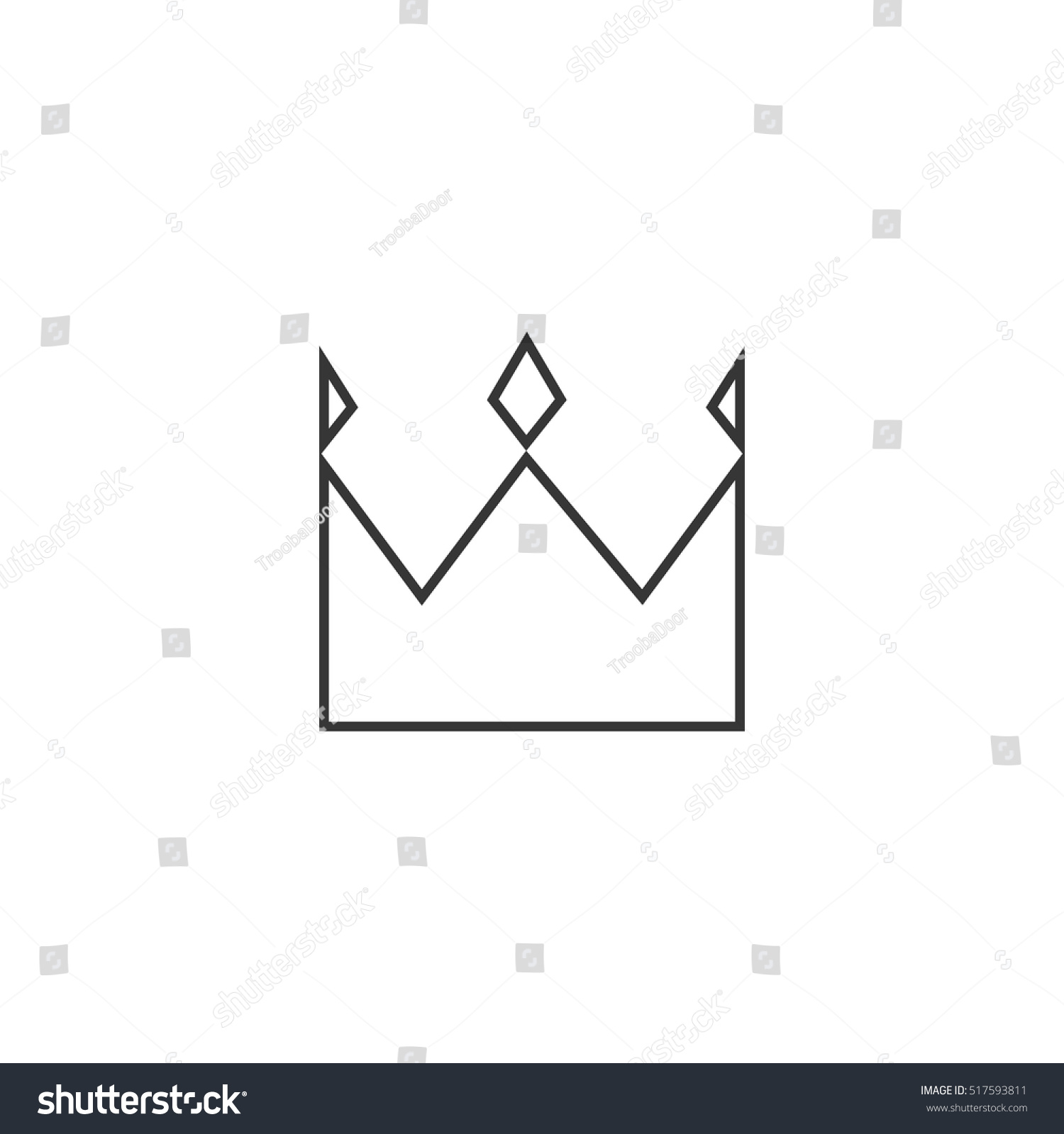 Abstract Geometric Crown Stock Vector (Royalty Free) 517593811