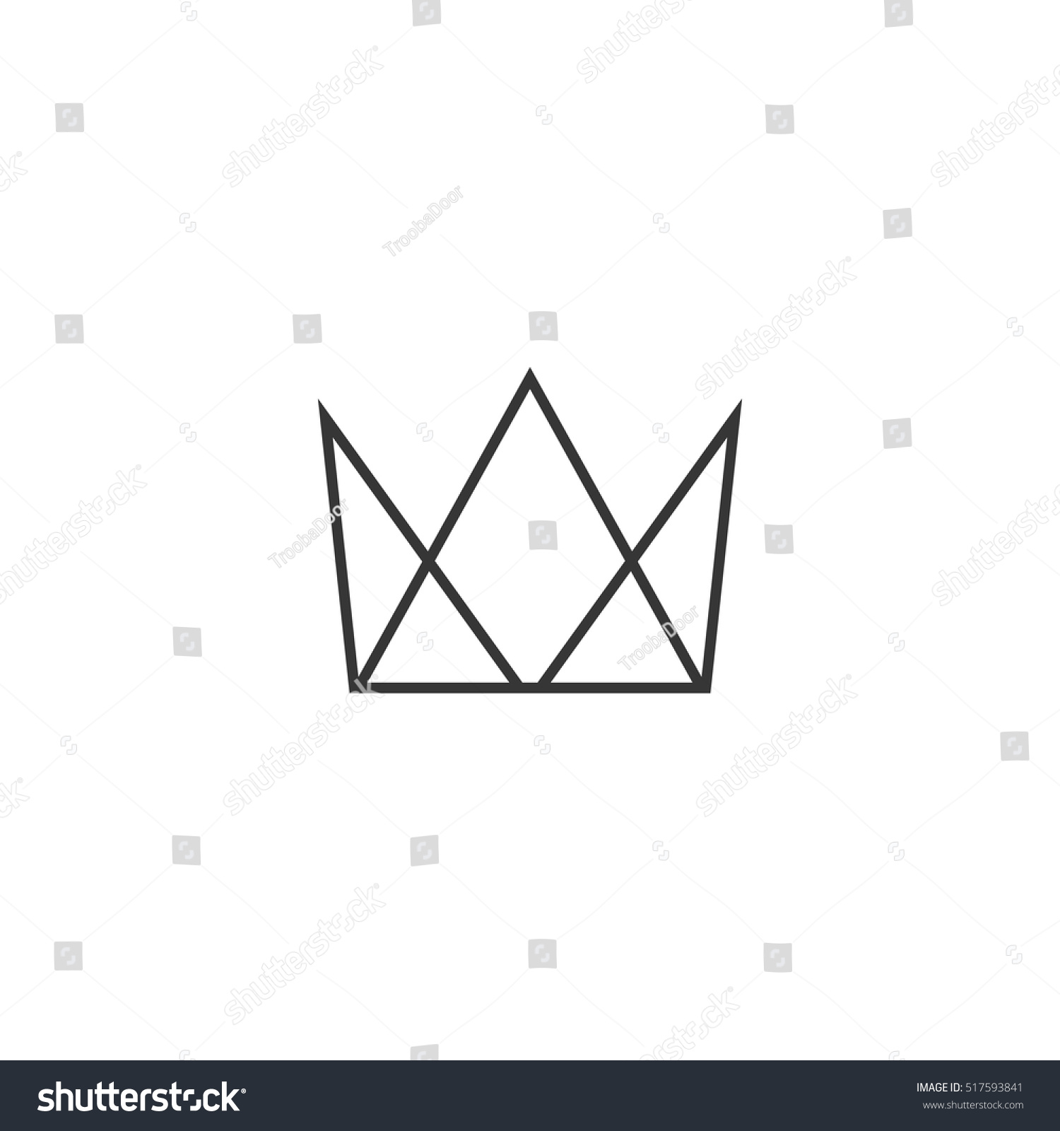Abstract Geometric Crown Stock Vector (Royalty Free) 517593841