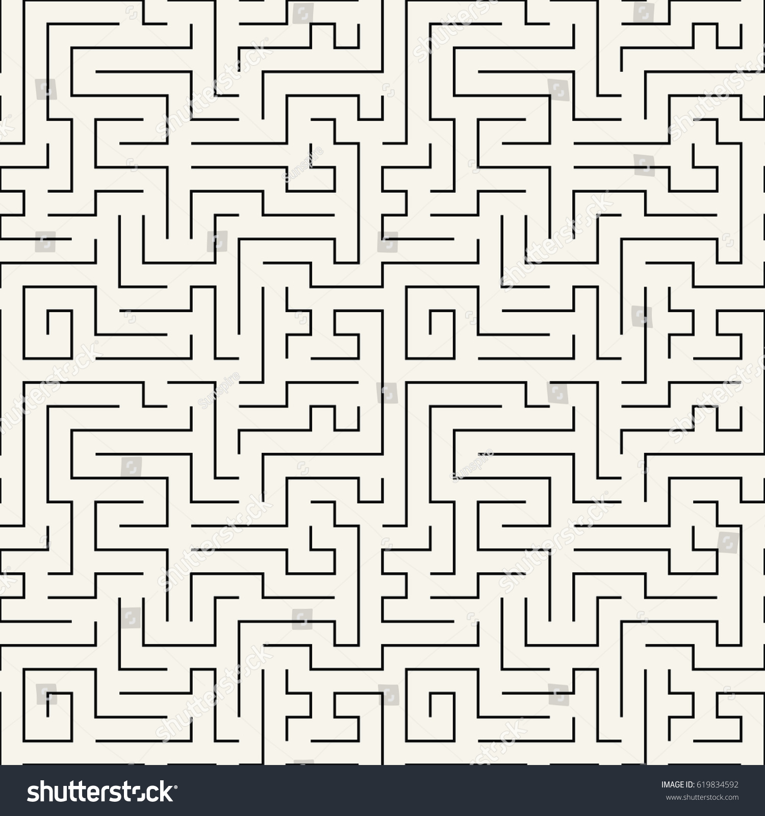 Abstract Geometric Line Graphic Maze Pattern Stock Vector (Royalty Free ...