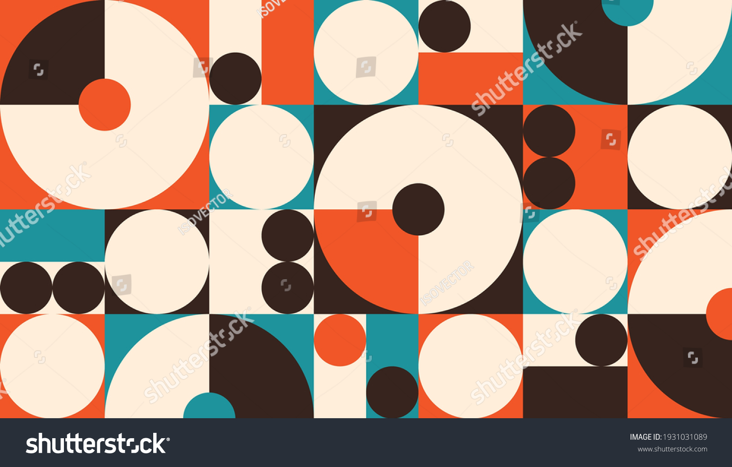 Abstract Geometric Mid Century Vector Background Stock Vector (Royalty ...