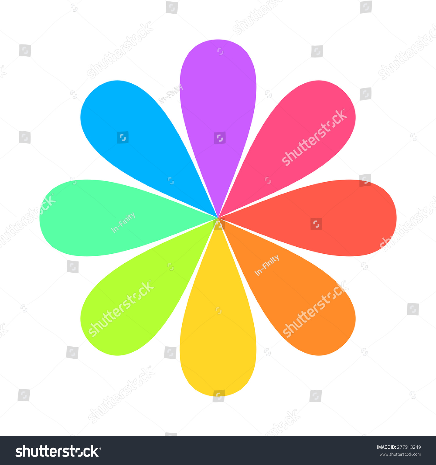Abstract Geometric Rainbow Flower Logo Vector Stock Vector 277913249 ...