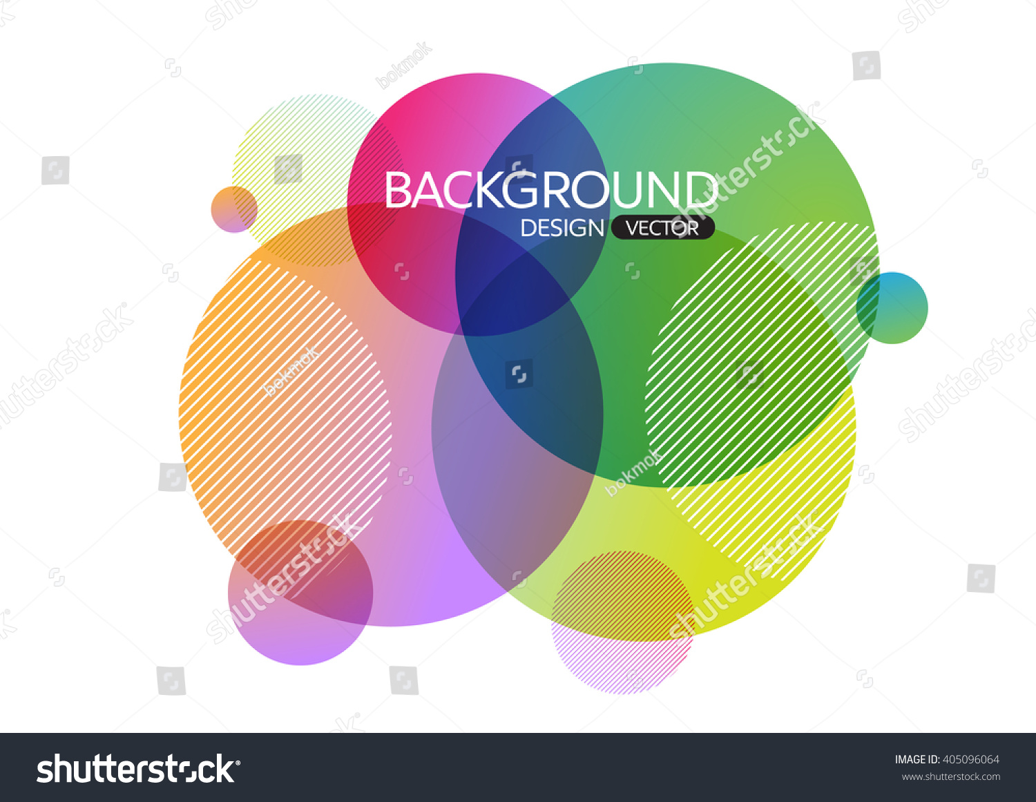 Abstract Geometric Round Circle Shapes Background Stock Vector (Royalty ...