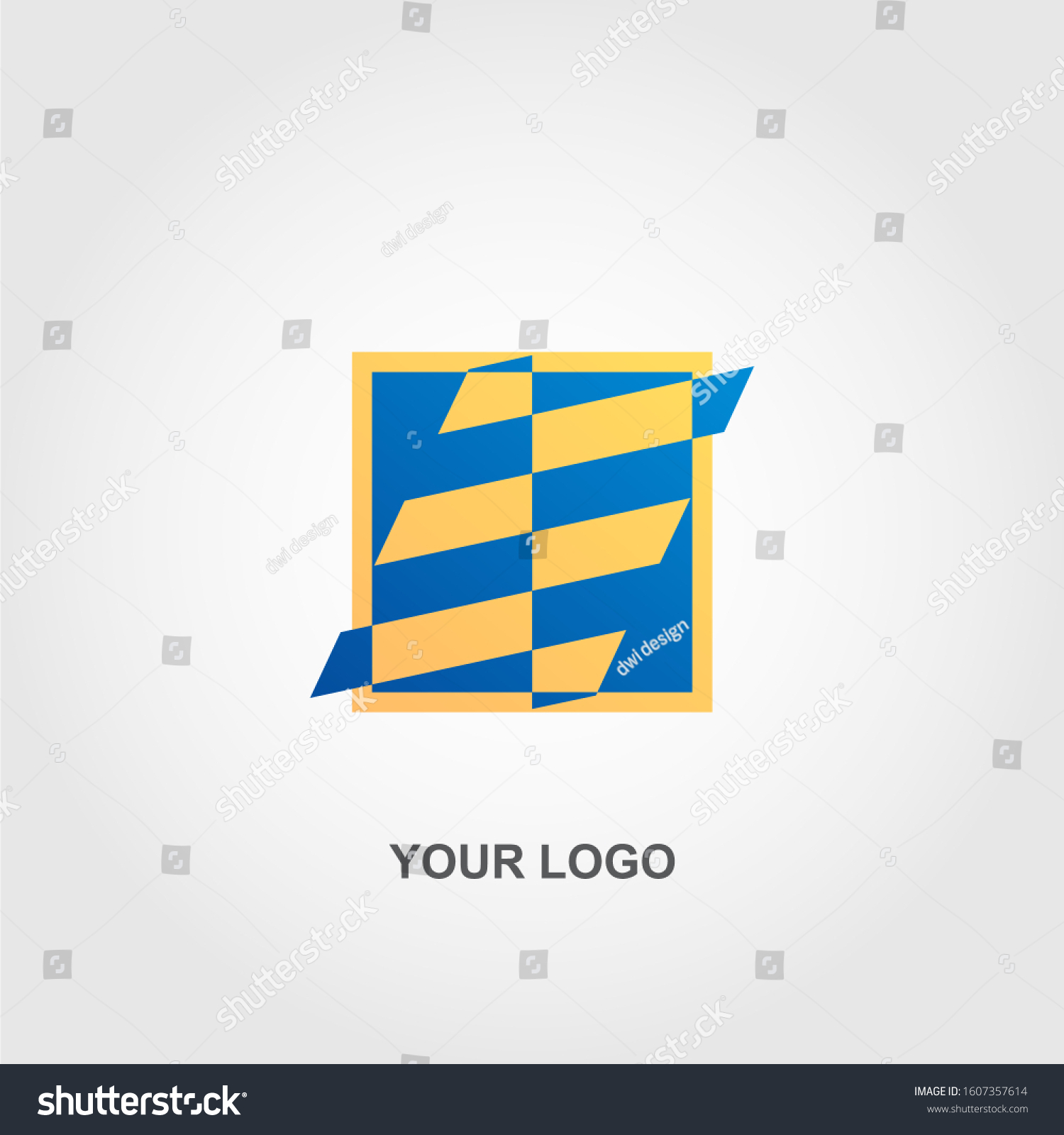 Abstract Geometric Strip Logo Vector Template Stock Vector (Royalty ...