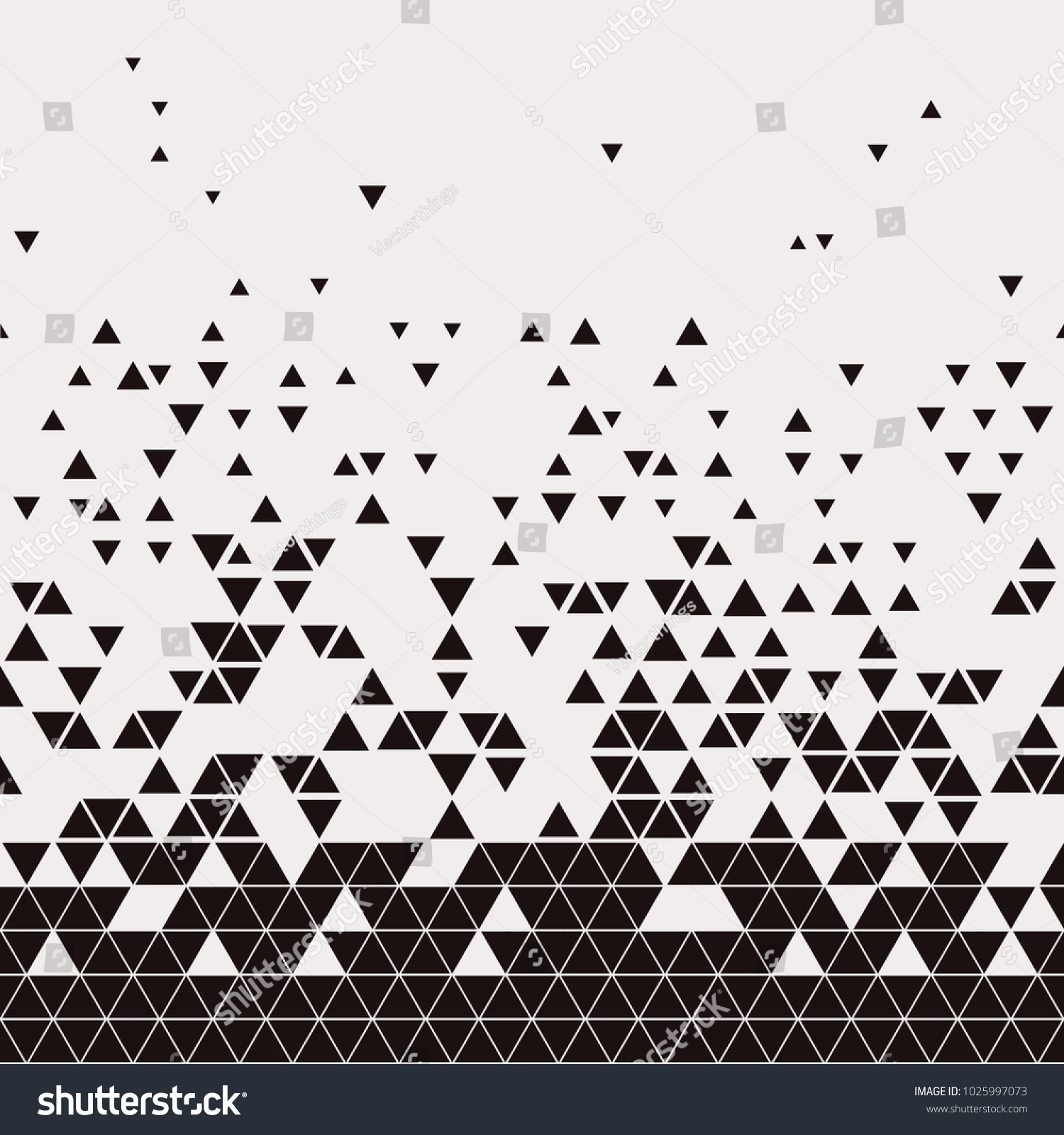 Abstract Geometric Techno Triangle Horizontally Seamless Stock Vector ...