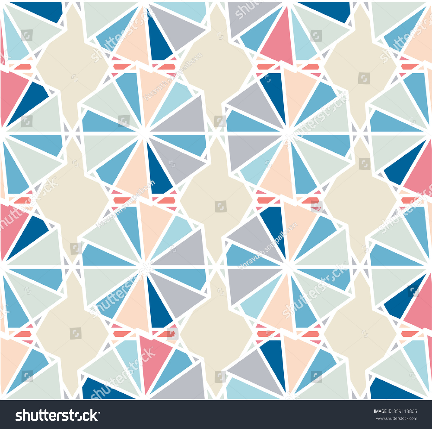 Abstract Geometric Triangle Pattern Background Vector Stock Vector