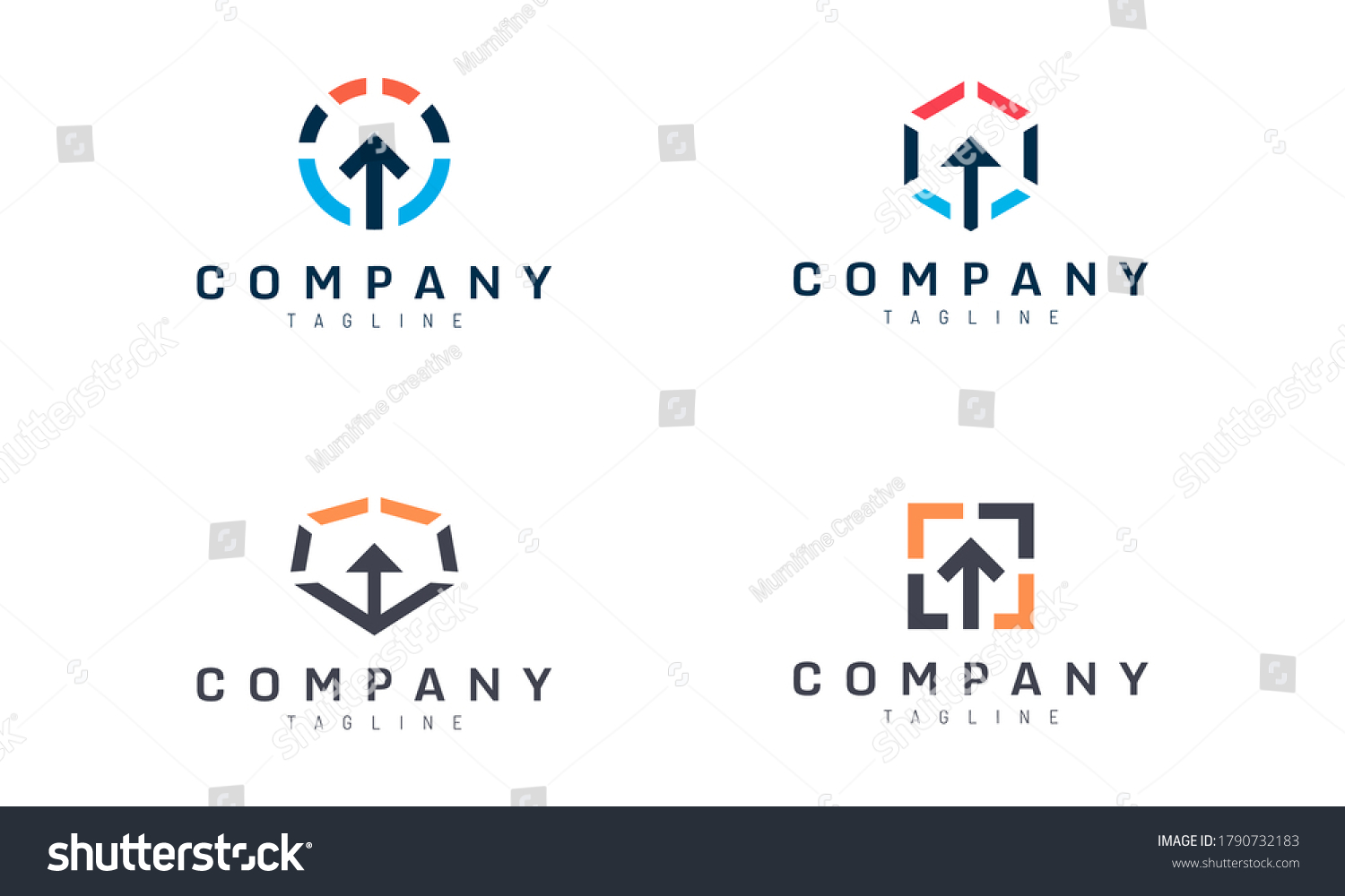 Abstract Geometric Arrow Vector Design Set Stock Vector (Royalty Free ...