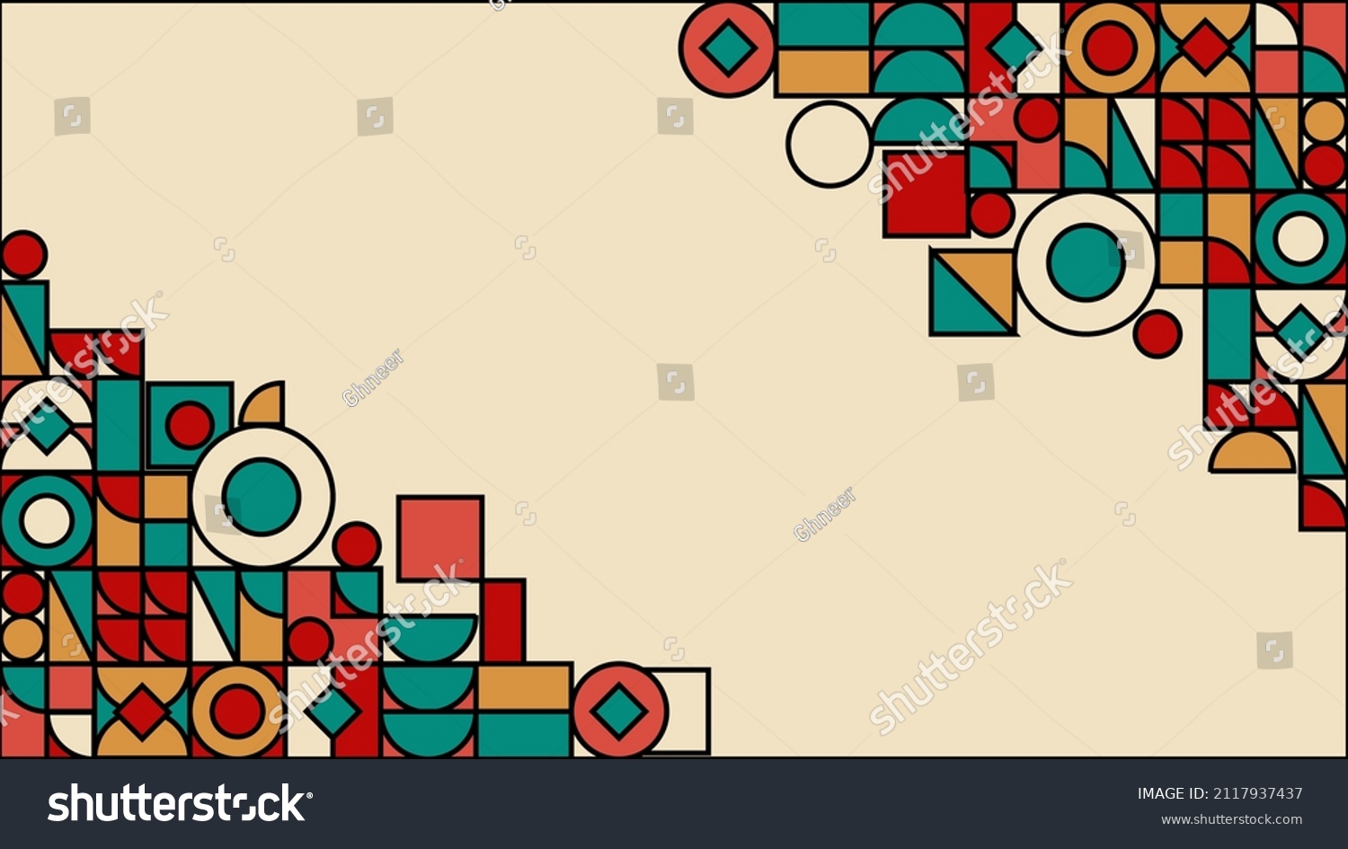Abstract Geometric Vector Illustration Border Design Stock Vector ...