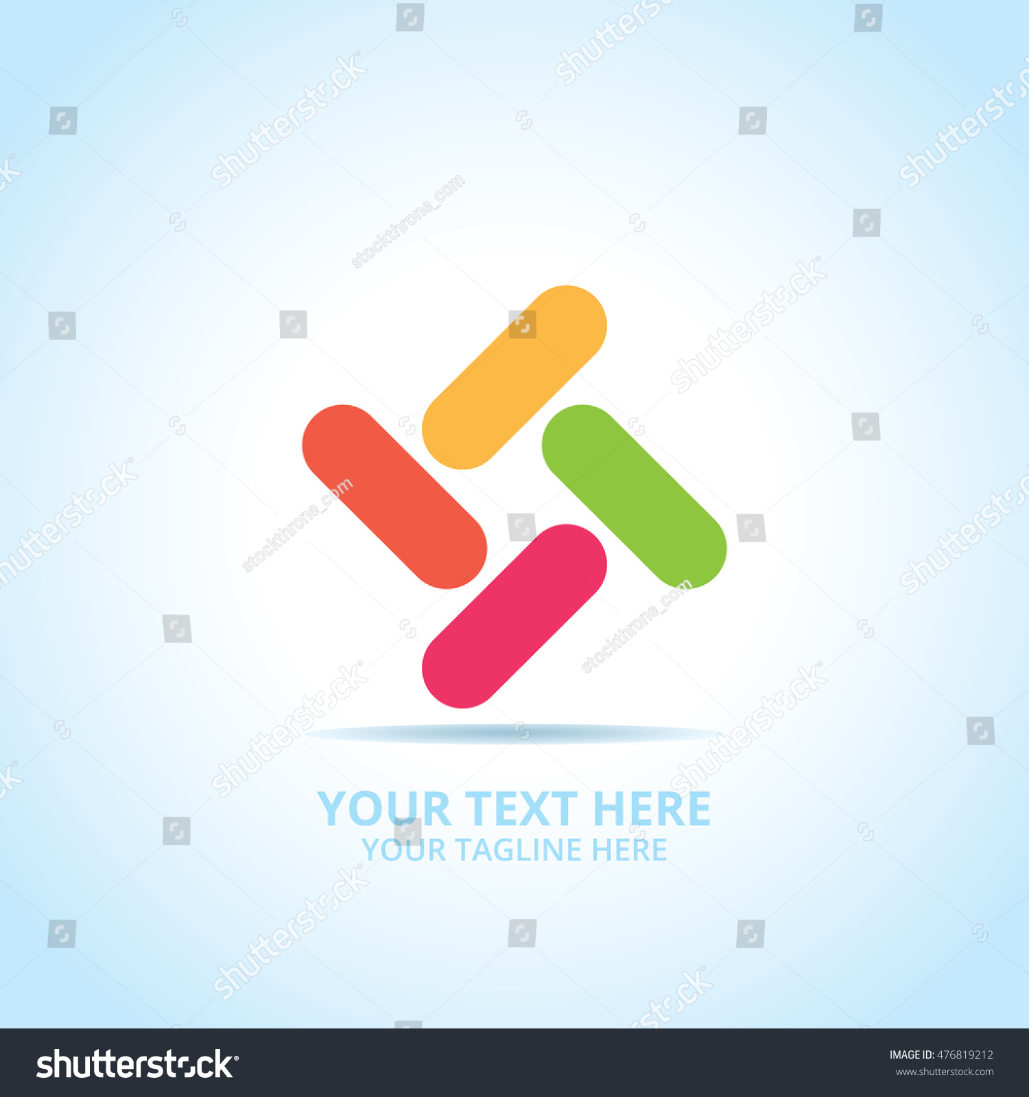 Abstract Geometry Logo Design Concept Emblem: vector de stock (libre de ...