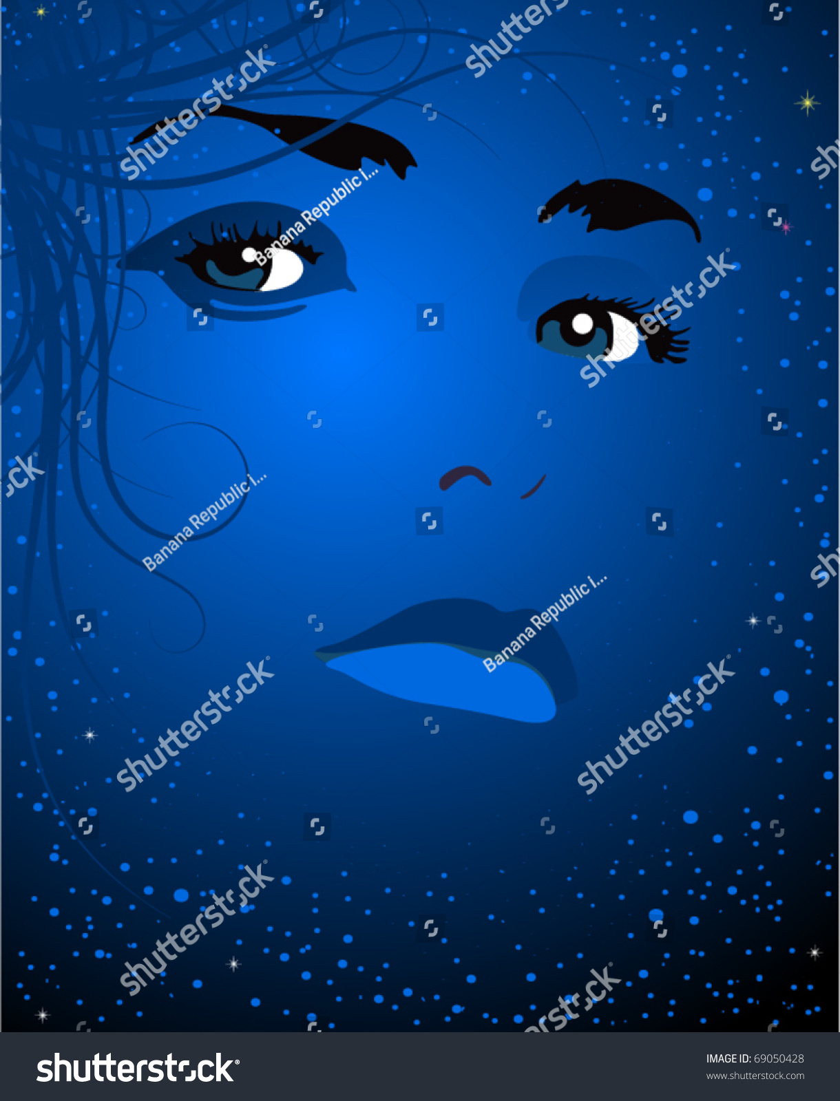 Abstract Girl Face Vector Background Stock Vector (Royalty Free ...