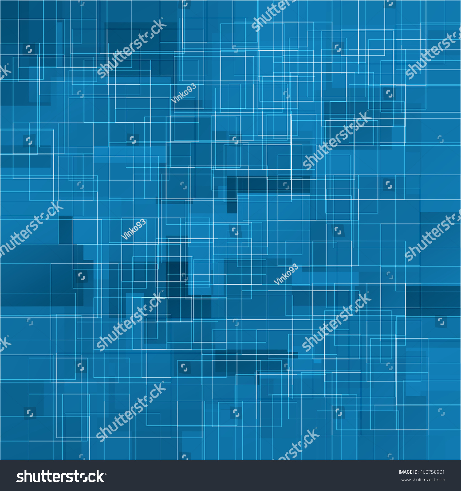 Abstract Glitchy Blue Squares Vector Background Stock Vector (Royalty ...