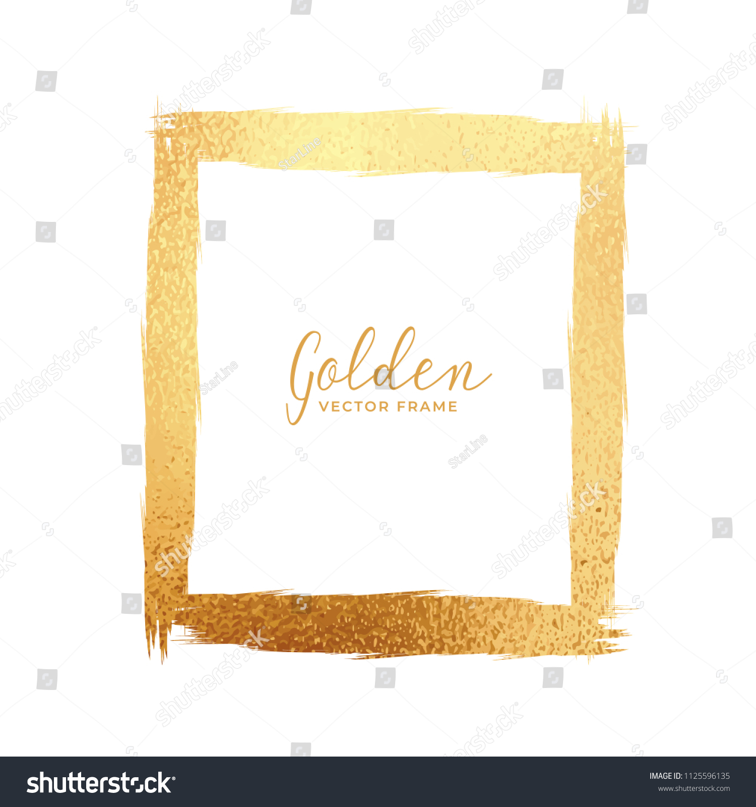 Abstract Gold Foil Texture Frame Stock Vector (Royalty Free) 1125596135 ...