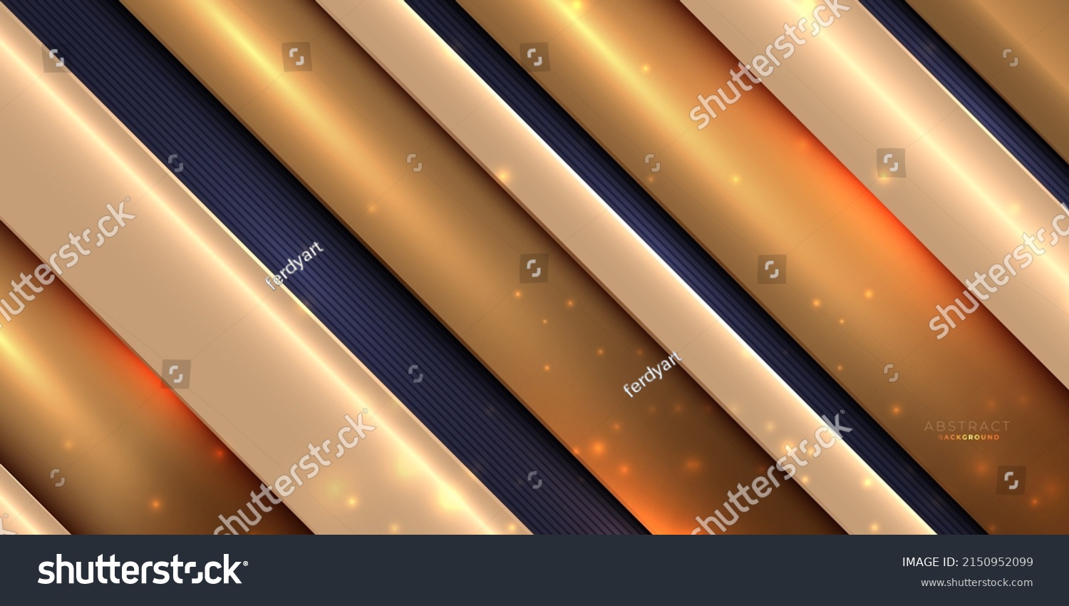 Abstract Gold Lines Background Glow Effect Stock Vector (Royalty Free ...